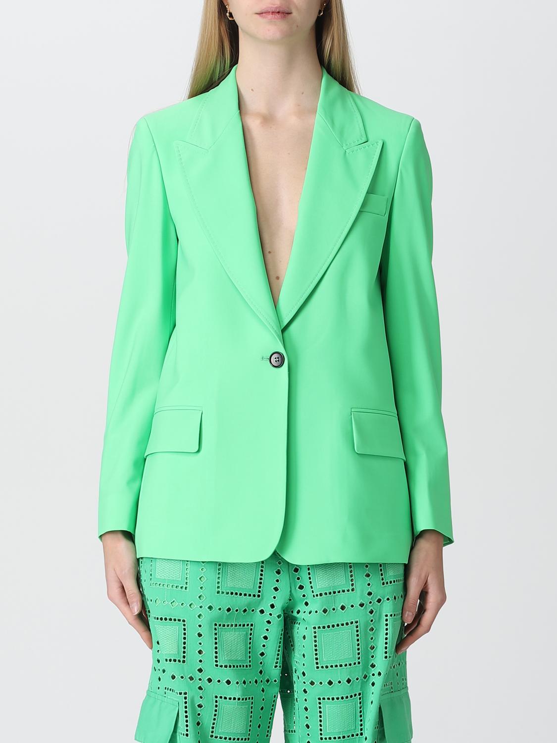 MSGM: blazer in wool blend - Green | MSGM blazer MDG32237200 online at GIGLIO.COM
