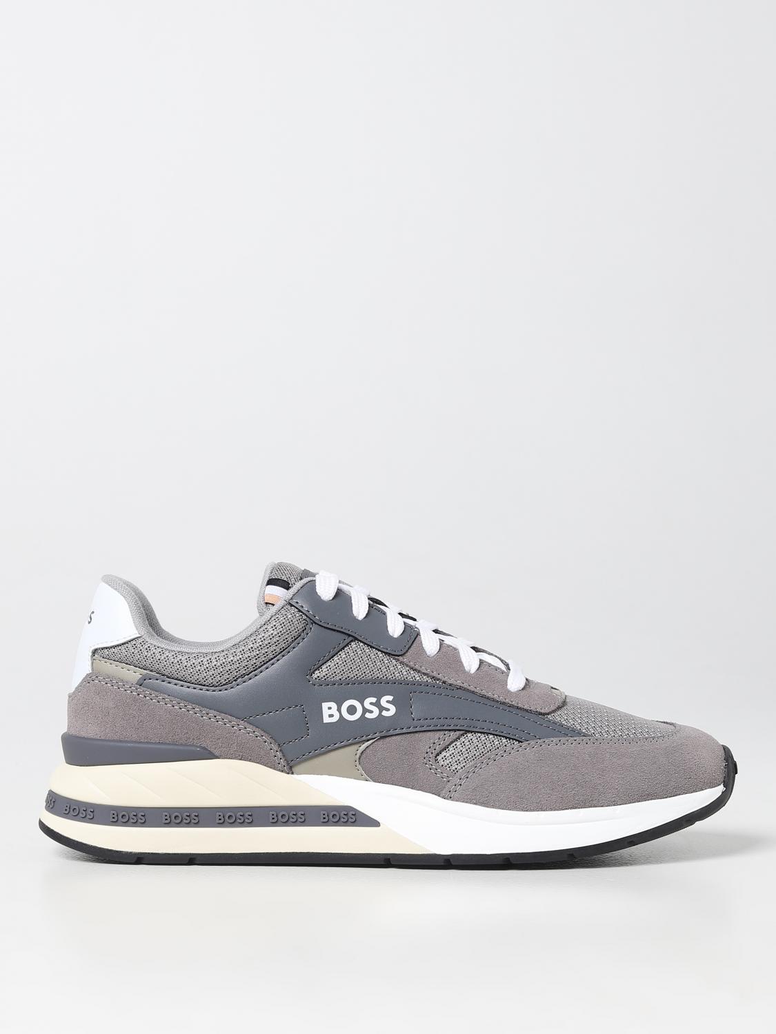 BOSS Shoes men Grey Boss sneakers 50493214 online at GIGLIO.COM