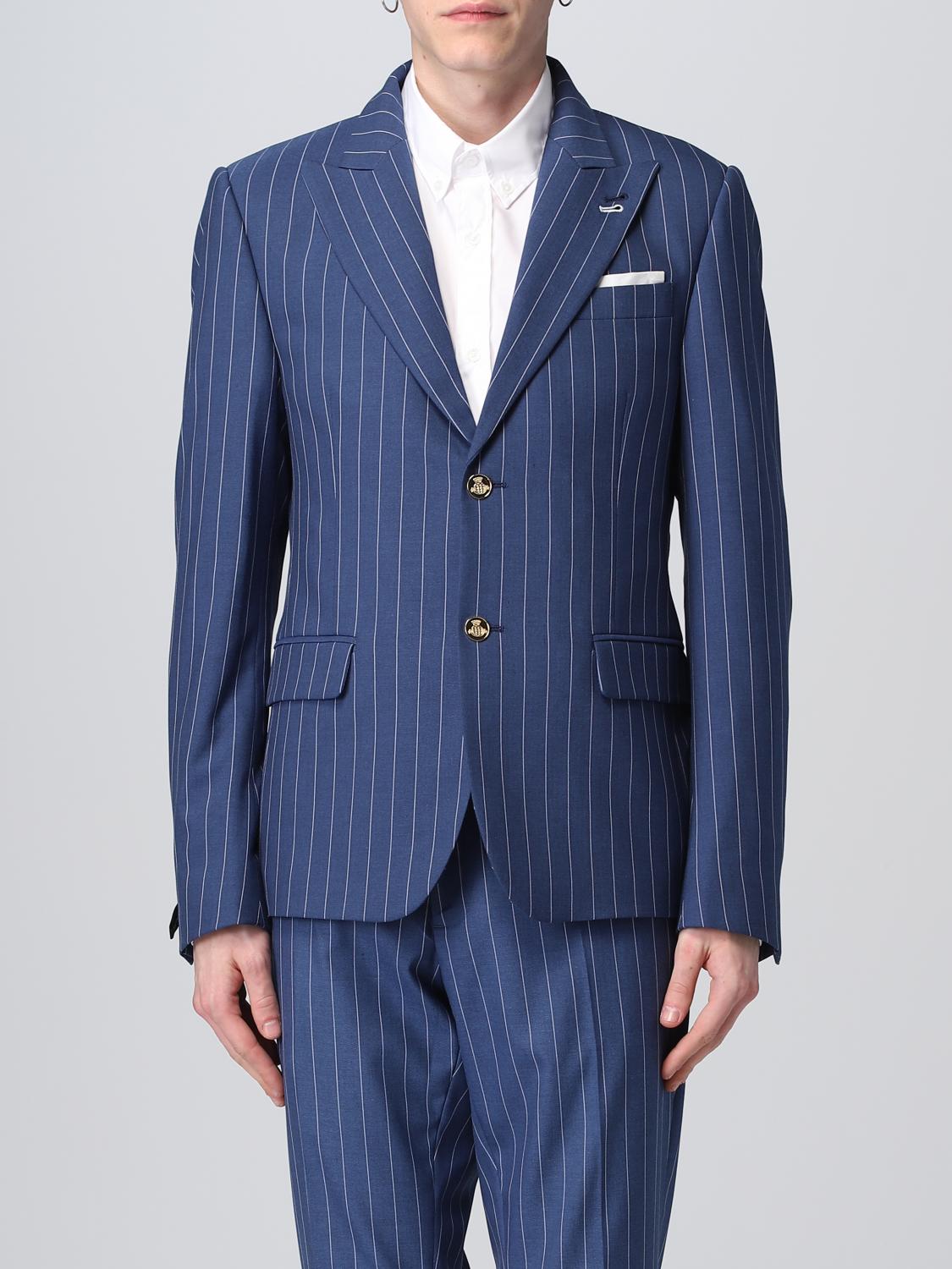 DANIELE ALESSANDRINI: Jacket men - Royal Blue | Daniele Alessandrini ...