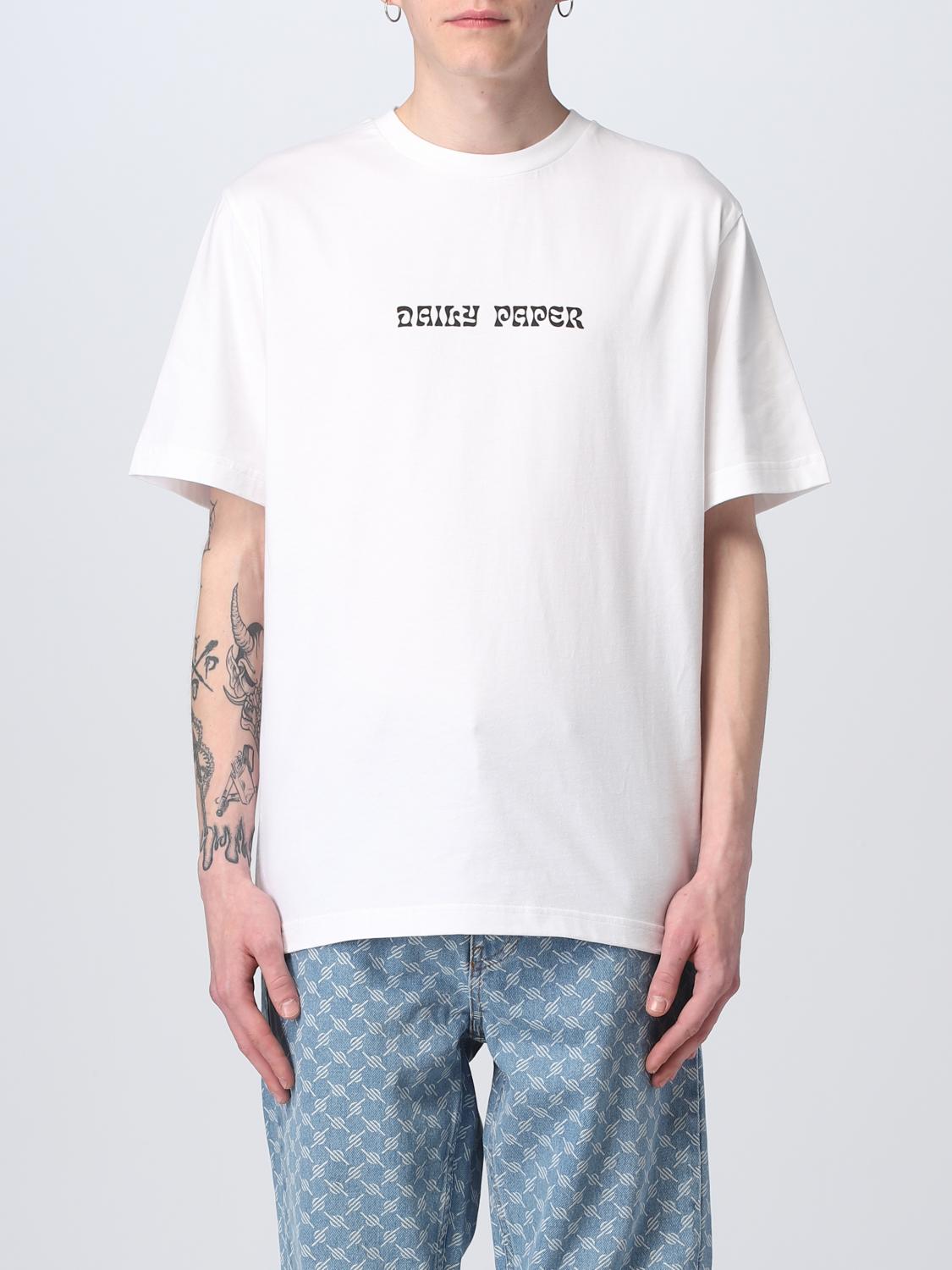 DAILY PAPER: T-shirt men - White | Daily Paper t-shirt 2311066 online ...