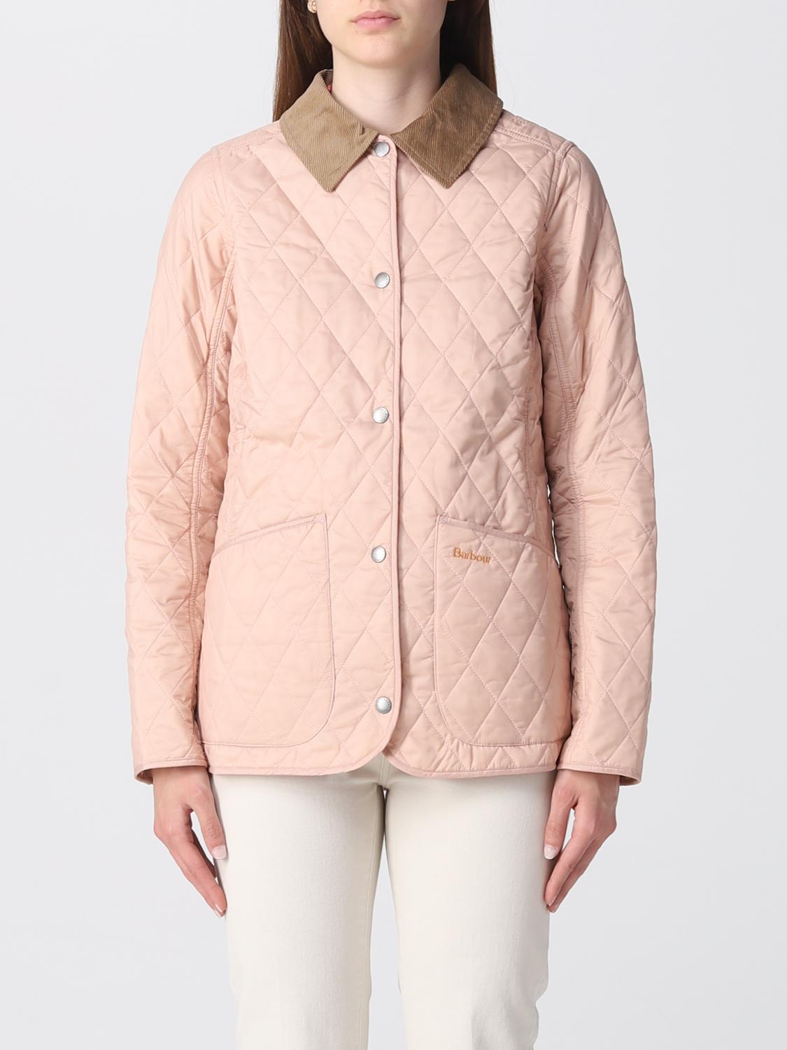 BARBOUR: Coat woman - Pink | Barbour jacket LQU0475 online at GIGLIO.COM