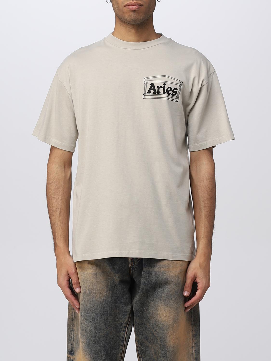ARIES: T-shirt men - Grey | Aries t-shirt STAR60000 online at GIGLIO.COM