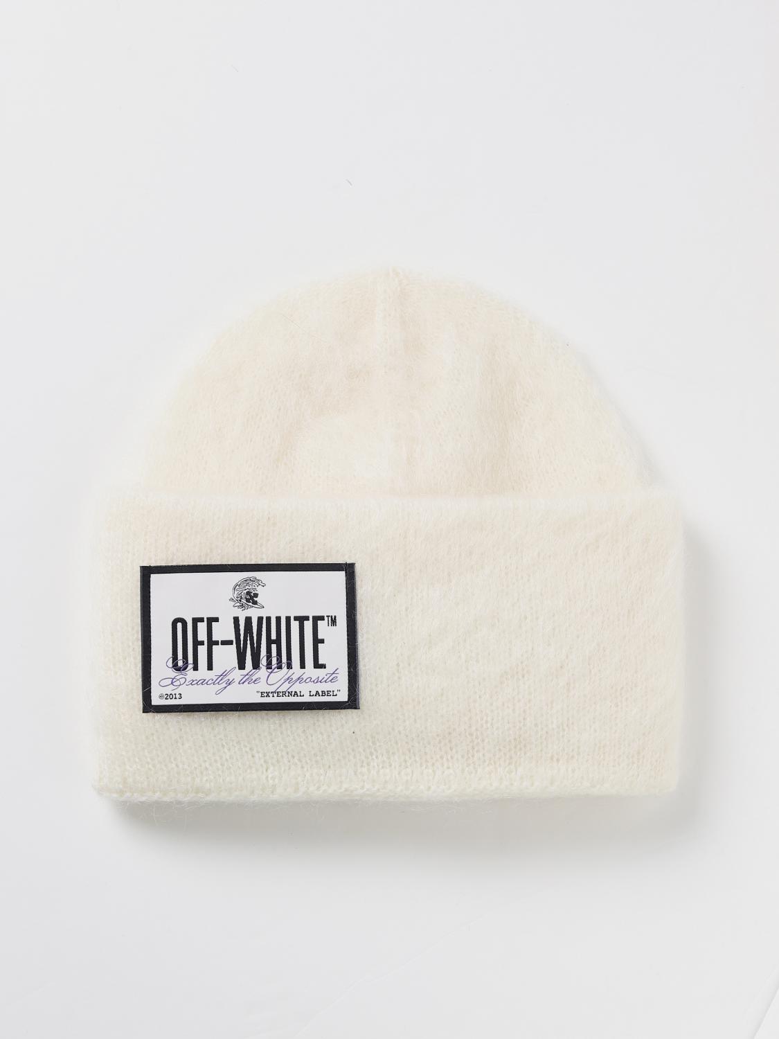 OFF-WHITE: Cappello in Mohair - Bianco | Cappello Off-White ...