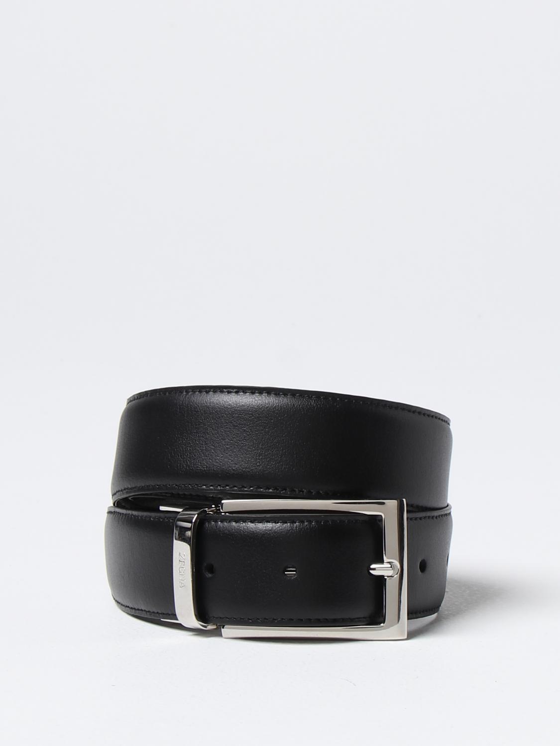 ZEGNA: Belt men - Black | Zegna belt LHVICB010PZ online at GIGLIO.COM