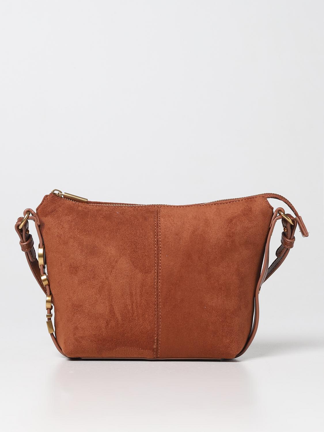 LIU JO: Borsa Hydnora in pelle sintetica scamosciata - Marrone | Borsa ...