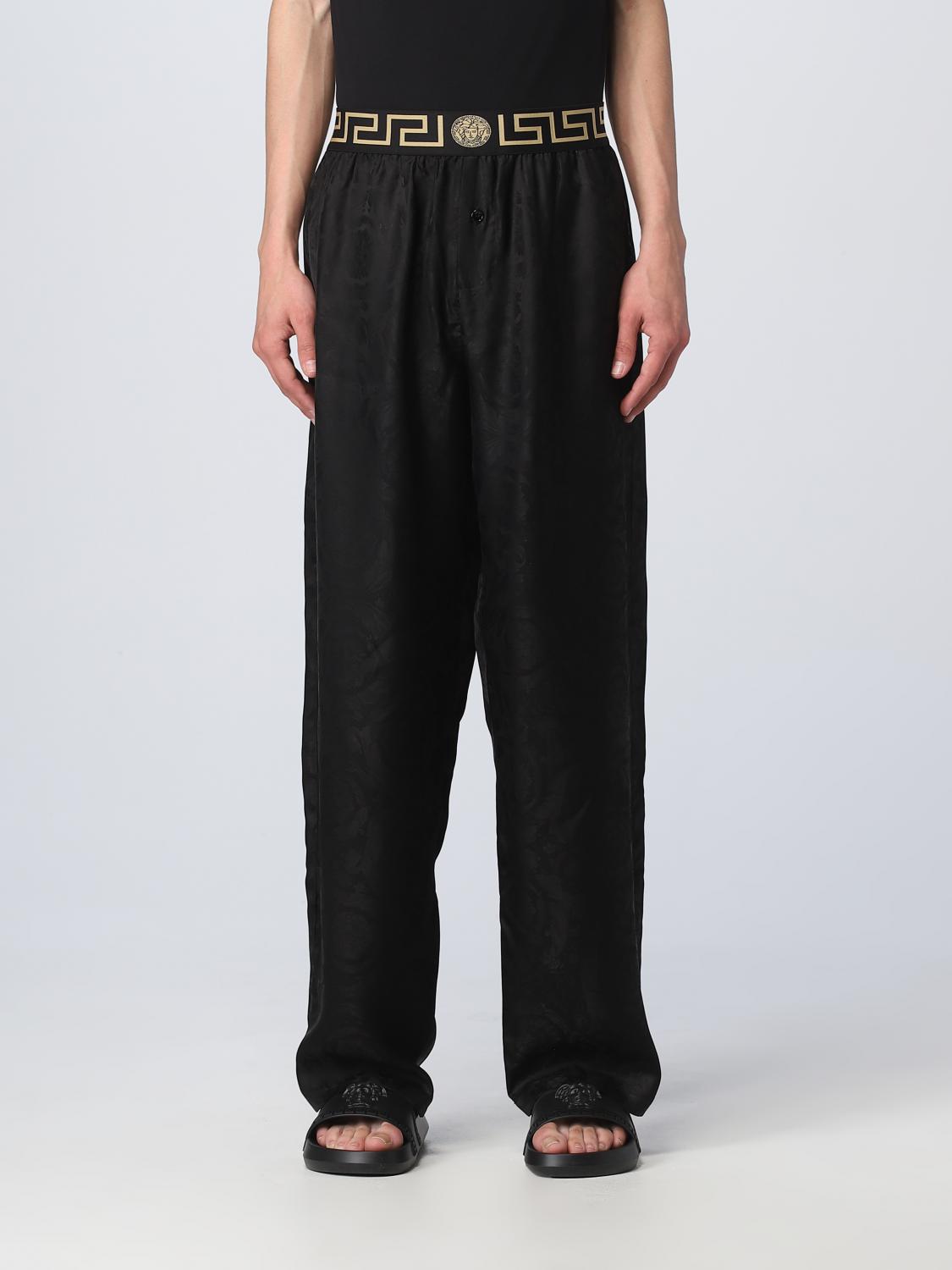 VERSACE: pants in viscose - Black | Versace pants 10009471A06342 online ...