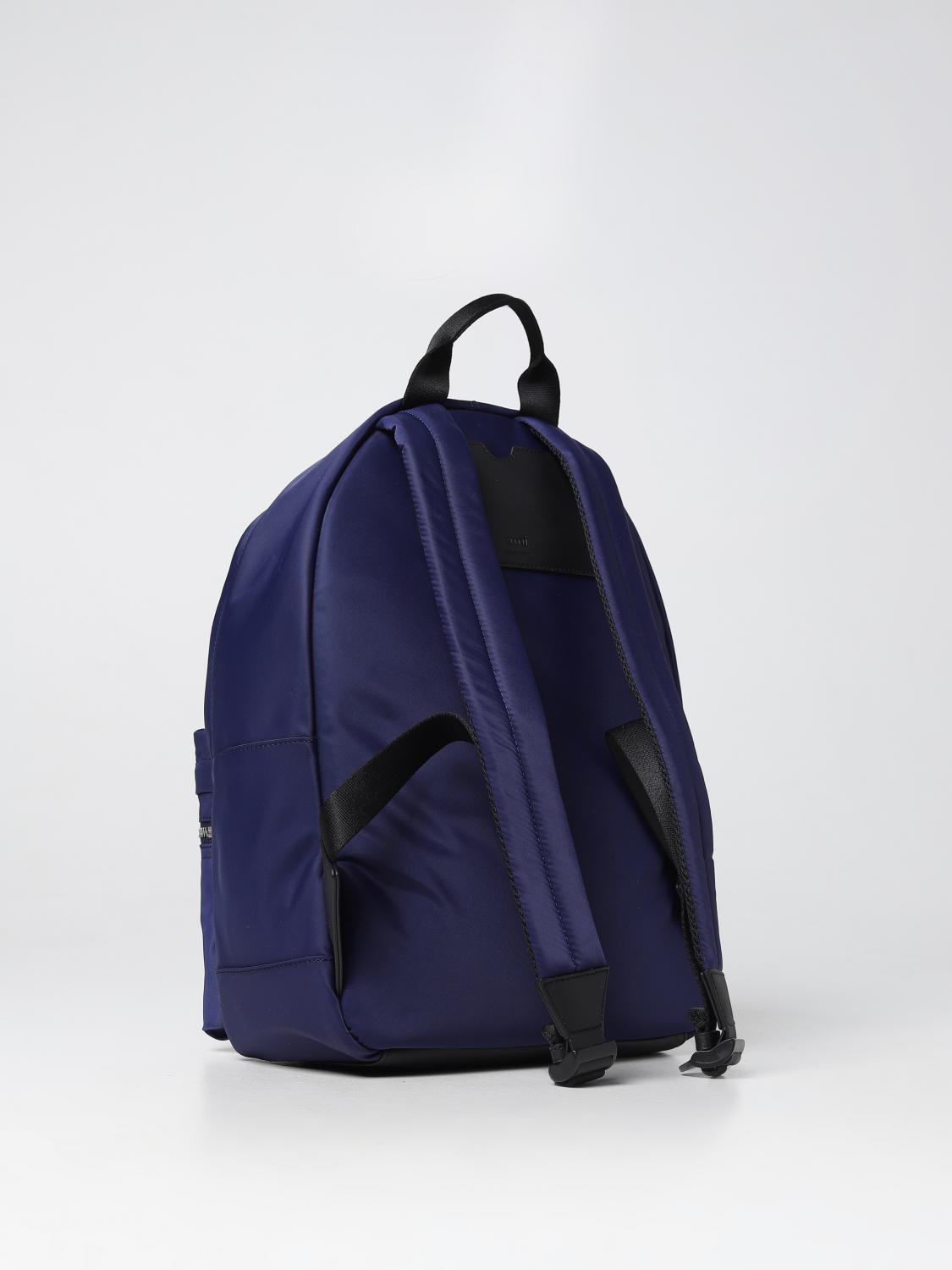 AMI PARIS: Backpack men - Blue | Ami Paris backpack ULL129902 online at ...