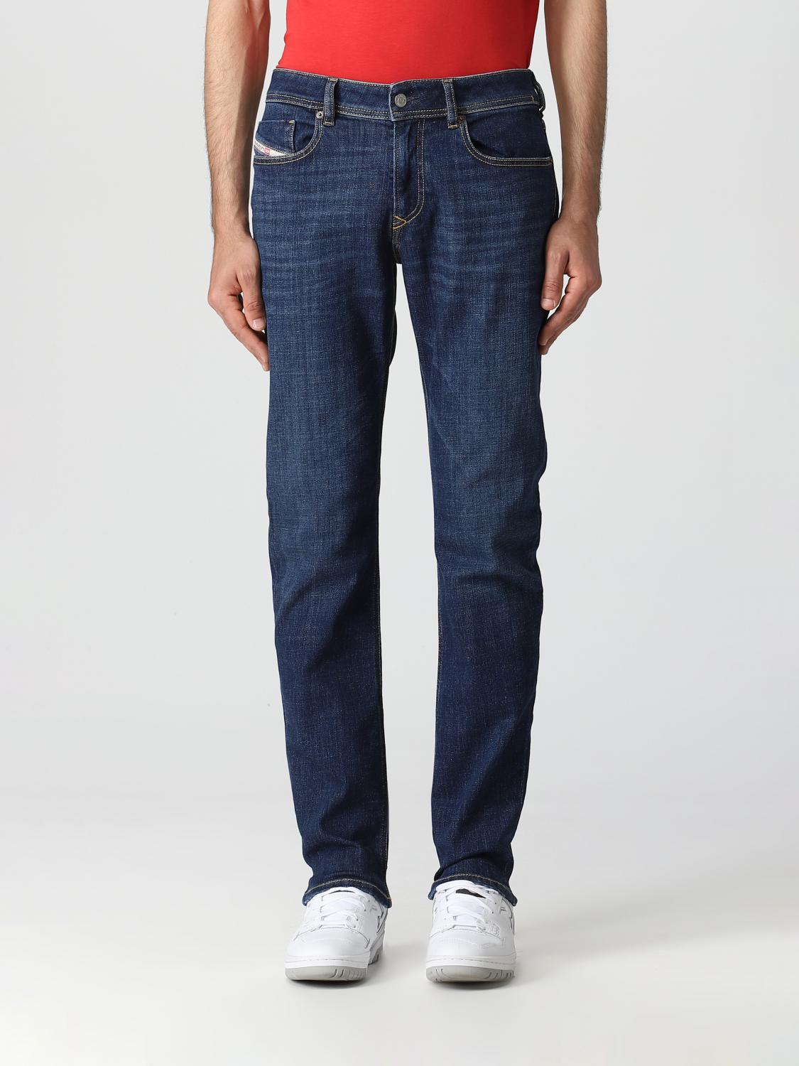 DIESEL: denim jeans - Navy | Diesel jeans A0359409B98 online at GIGLIO.COM