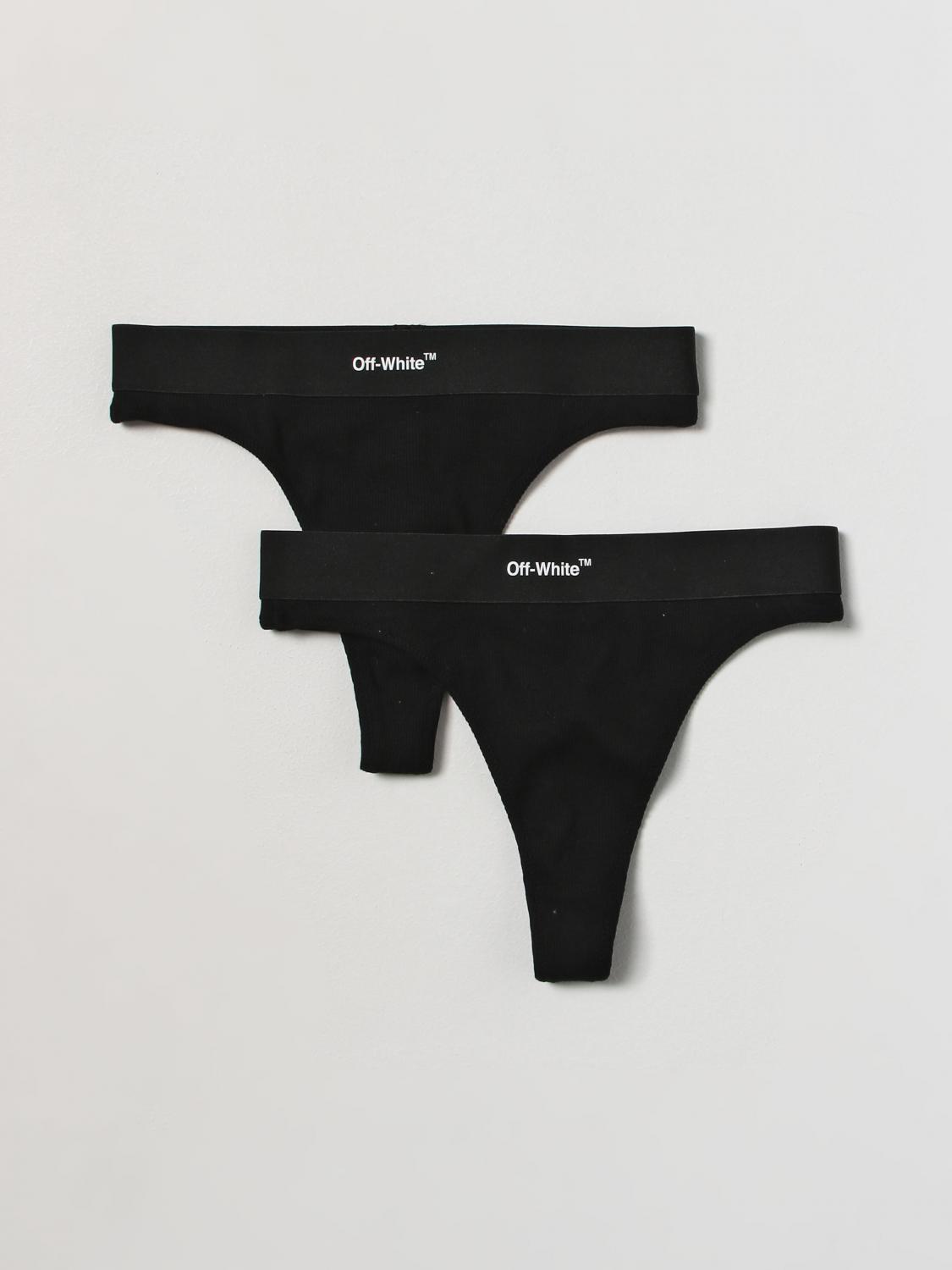 OFF-WHITE: Set of 2 cotton briefs - Black | Off-White lingerie ...