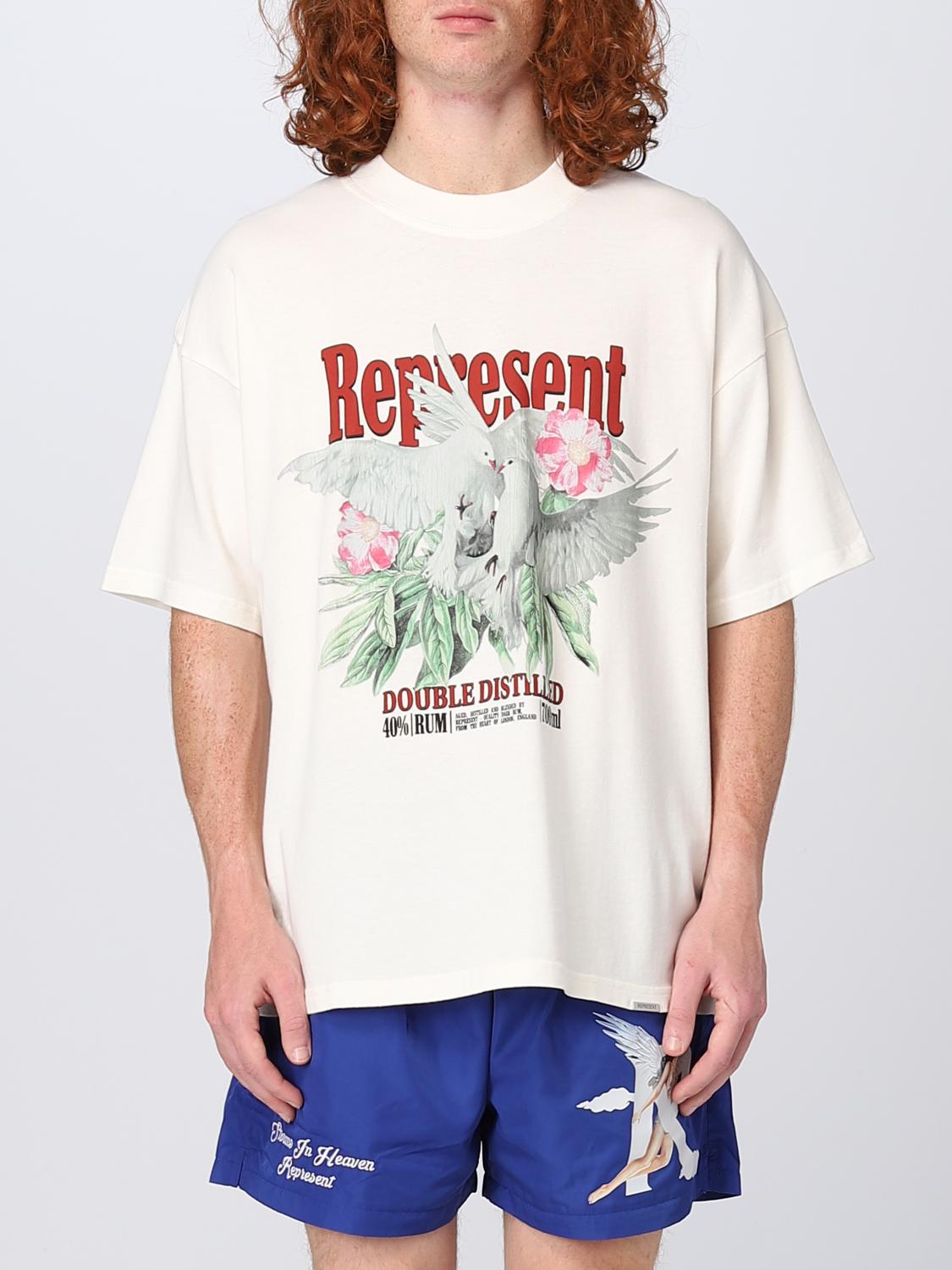 REPRESENT: T-shirt men - White | Represent t-shirt M05236 online at ...