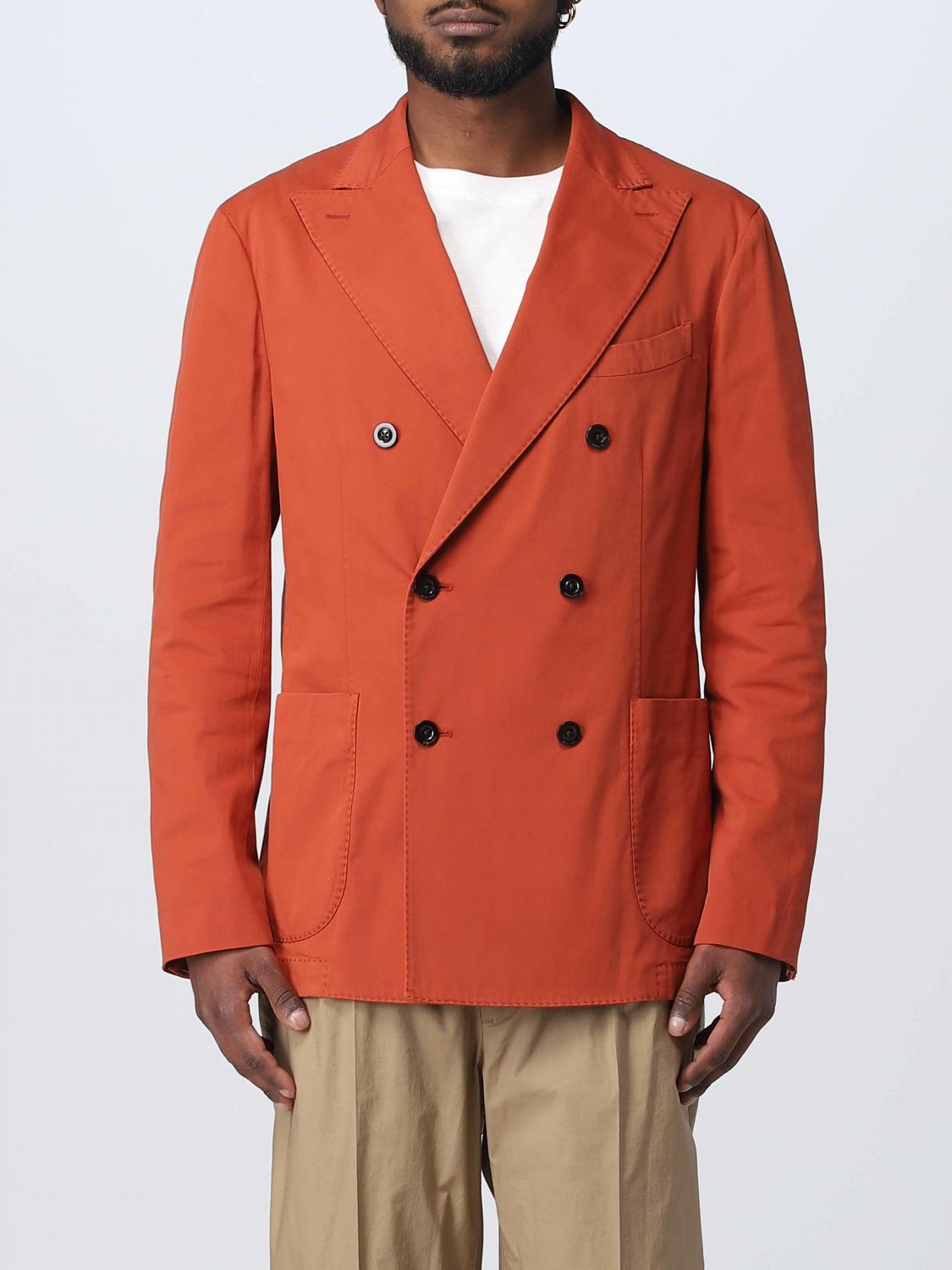 BOGLIOLI: Jacket men - Orange | Boglioli jacket N4302QBLC406 online at ...