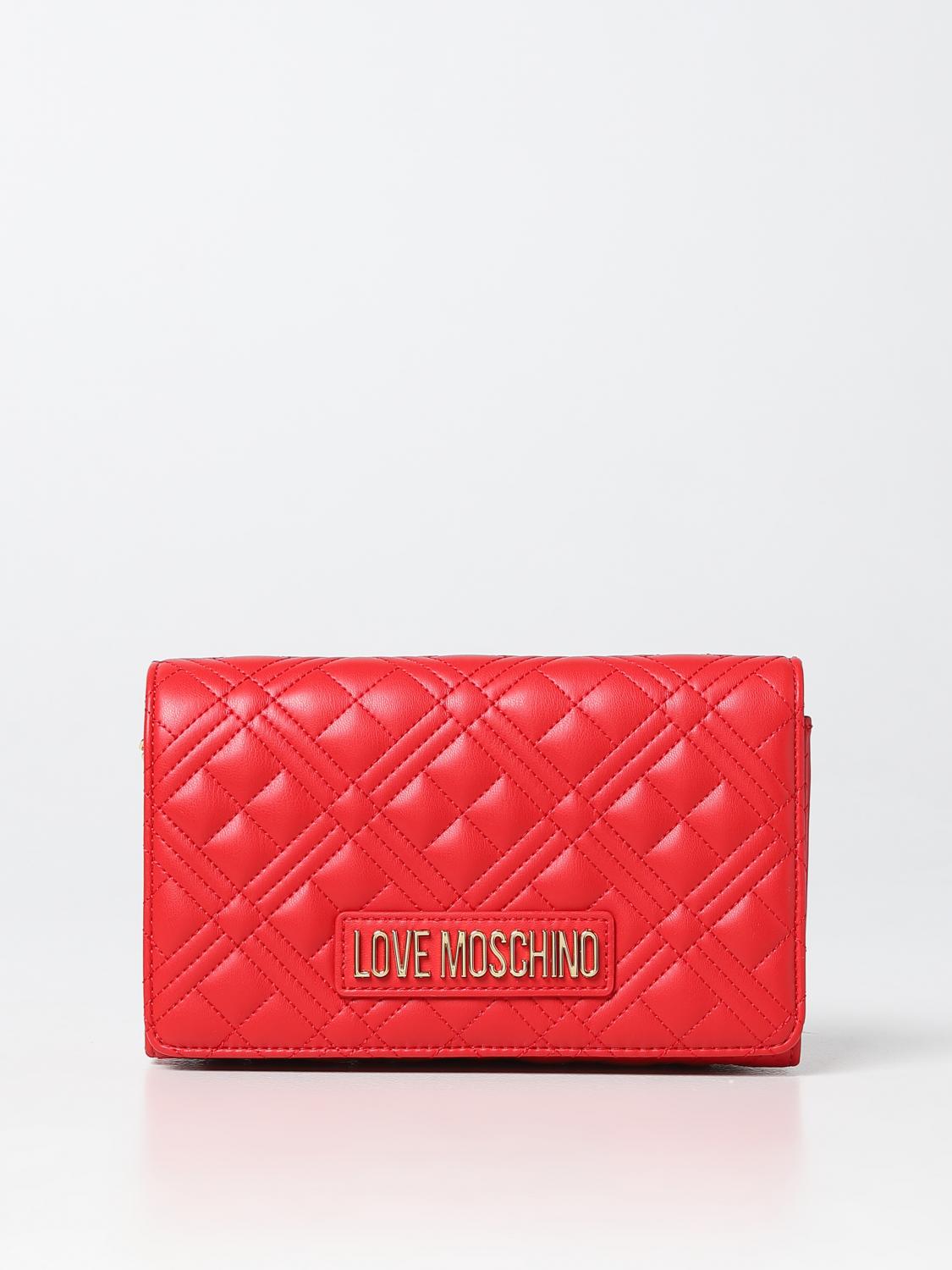 LOVE MOSCHINO: bag in synthetic leather - Red | Love Moschino crossbody ...
