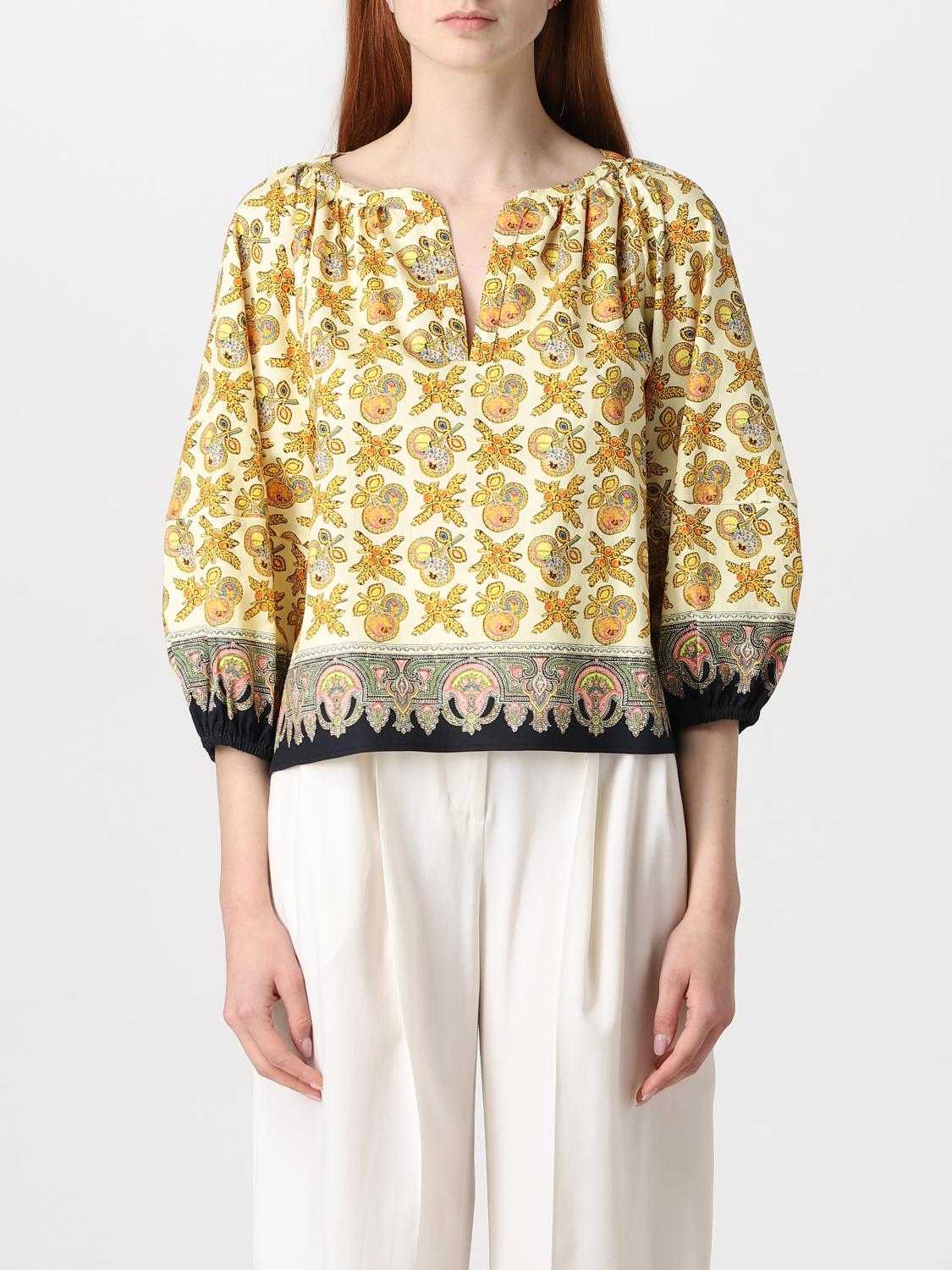 ETRO: blouse in cotton - White | Etro top 126114329 online at GIGLIO.COM