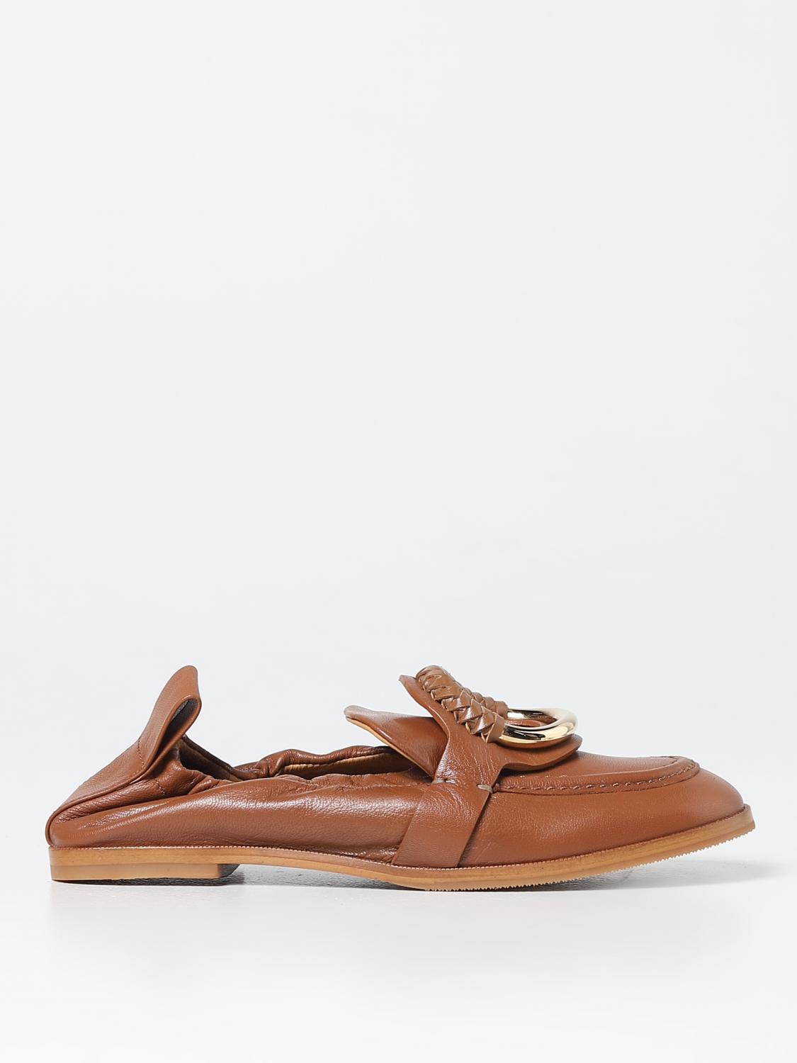 SEE BY CHLOÉ: See by Chloé Hana ballerinas in leather - Brown | See by ...
