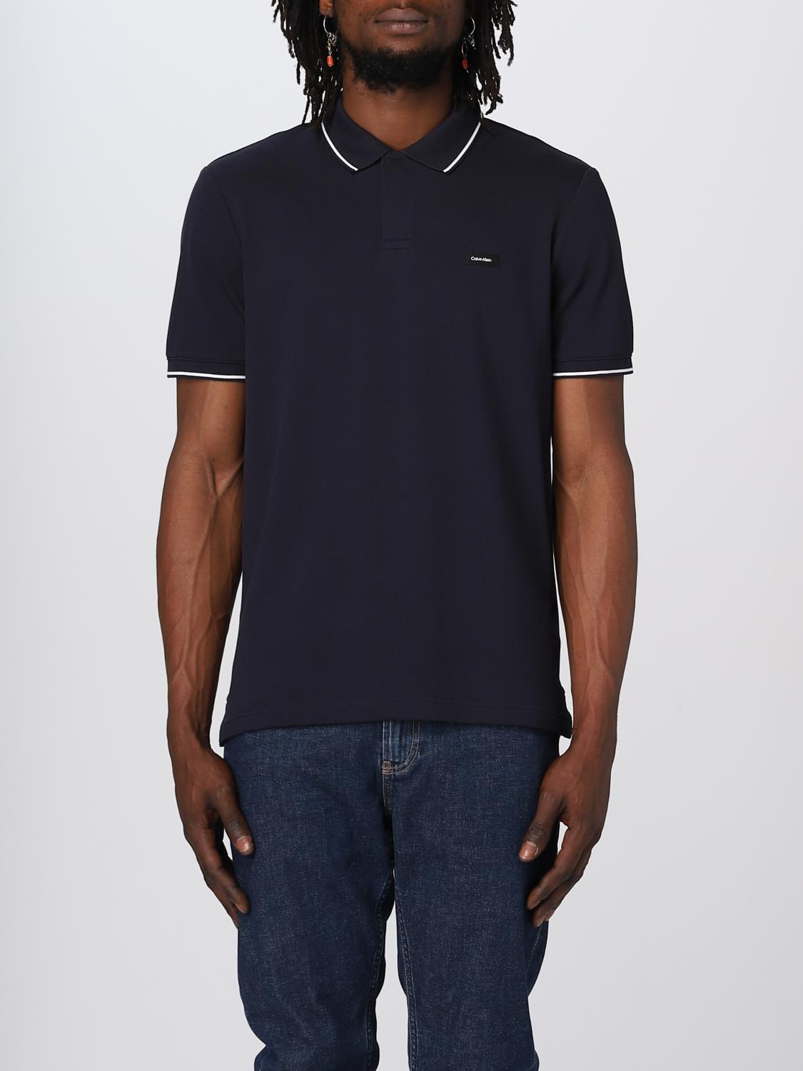 CALVIN KLEIN: Polo shirt men - Blue | Calvin Klein polo shirt ...