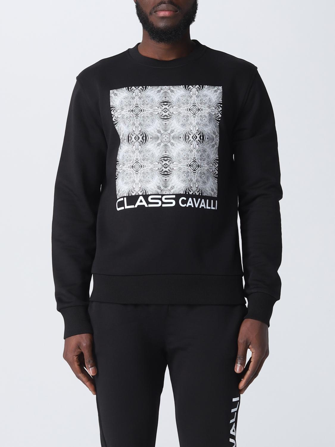 CLASS ROBERTO CAVALLI: Sweatshirt men - Black | Class Roberto Cavalli ...