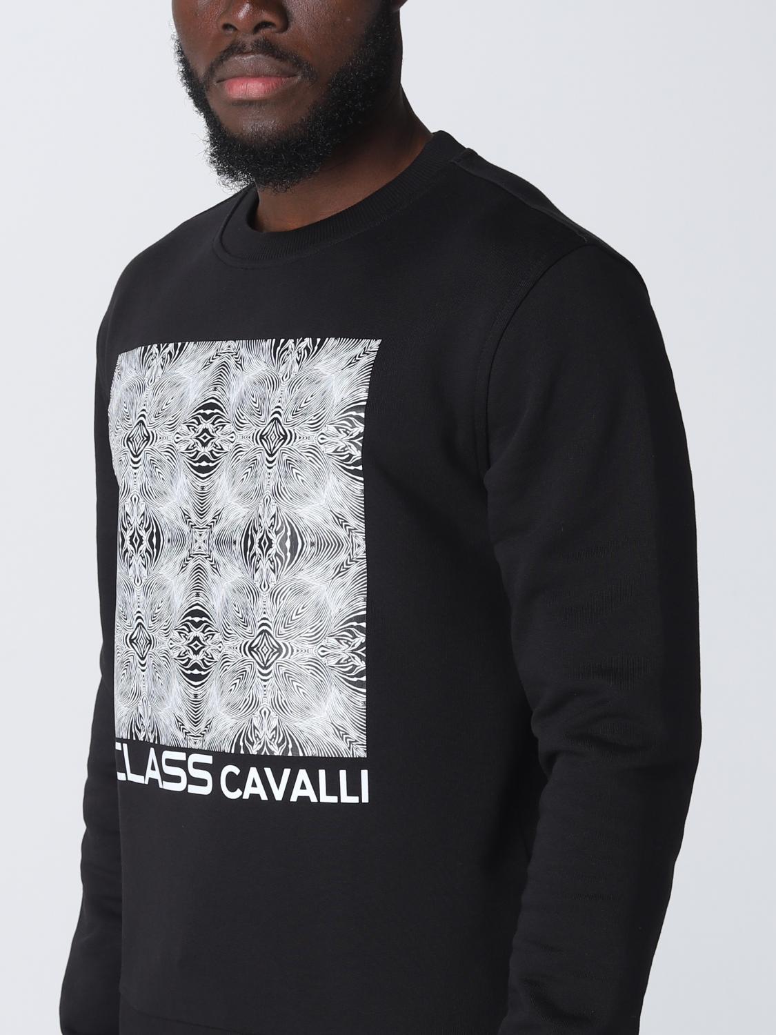 CLASS ROBERTO CAVALLI: Sweatshirt men - Black | Class Roberto Cavalli ...