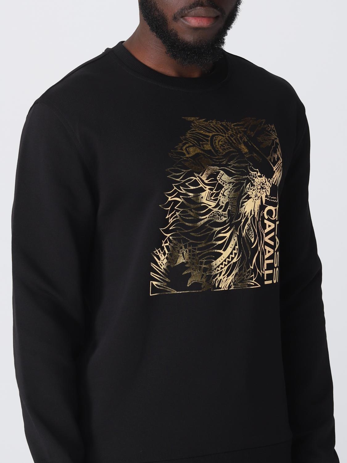 CLASS ROBERTO CAVALLI: Sweatshirt men - Black | Class Roberto Cavalli ...