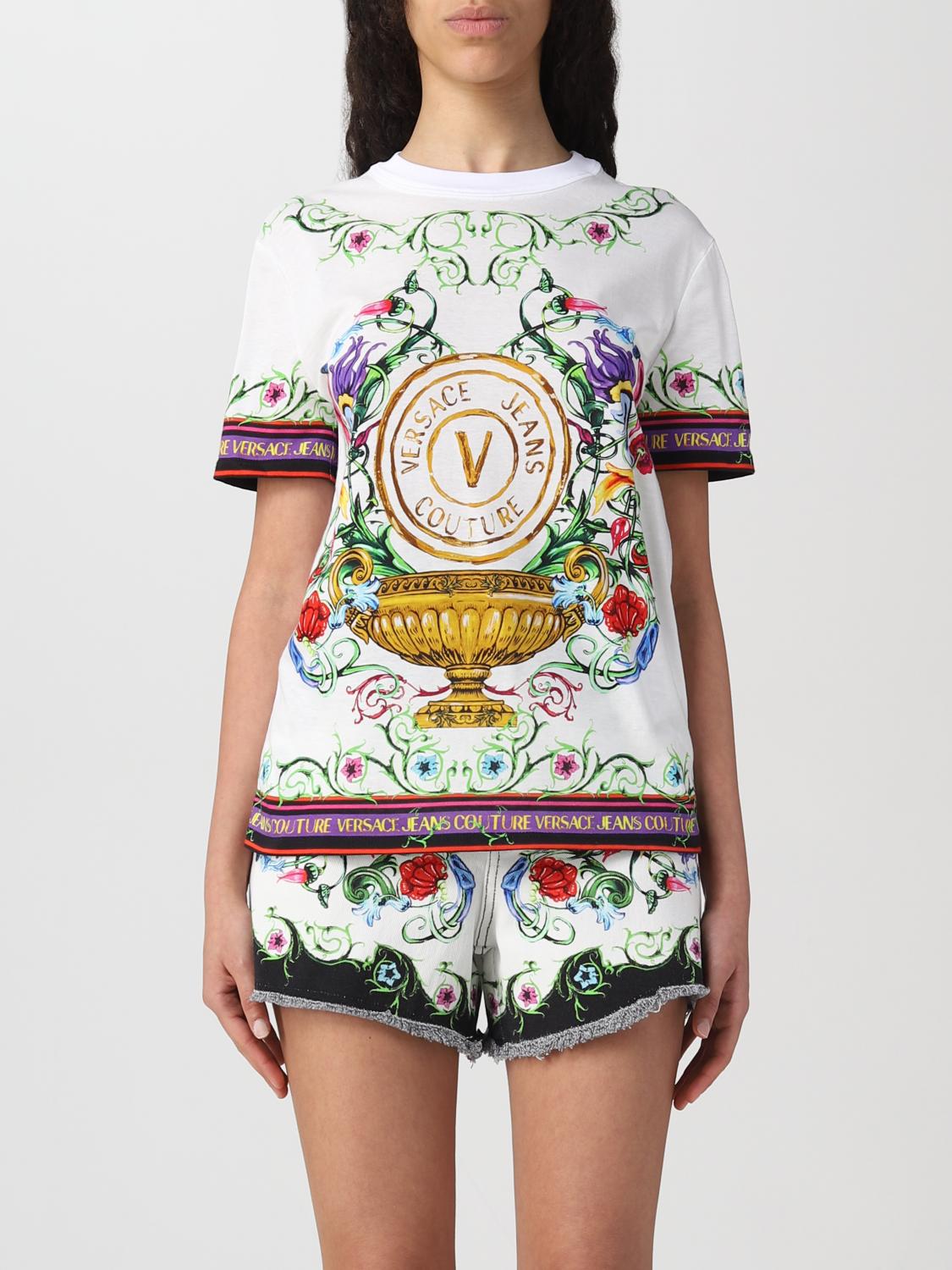 VERSACE JEANS COUTURE: cotton t-shirt - Blue | Versace Jeans Couture t ...