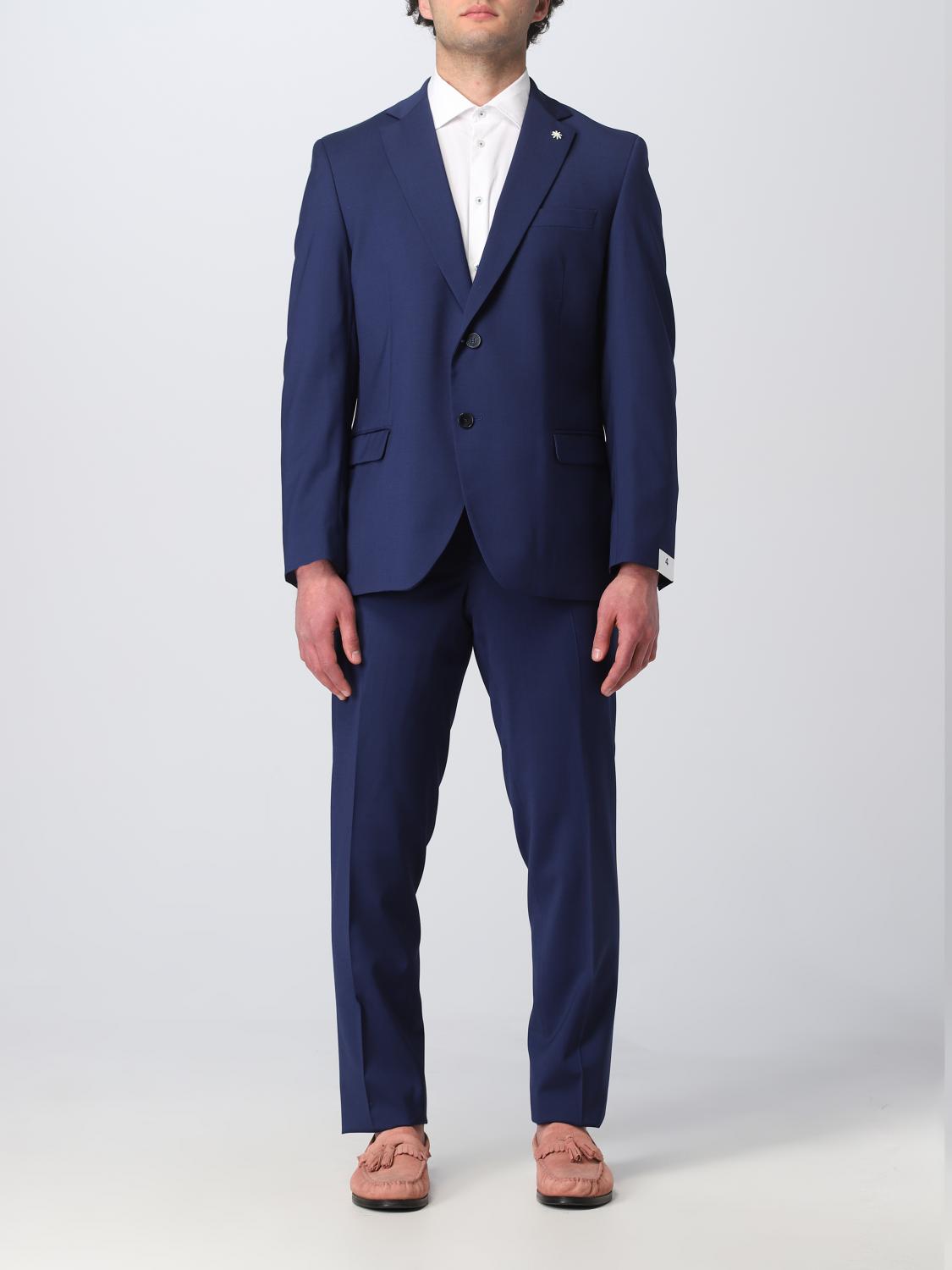 MANUEL RITZ: Suit men - Gnawed Blue | Manuel Ritz suit 3432A3304230000 ...