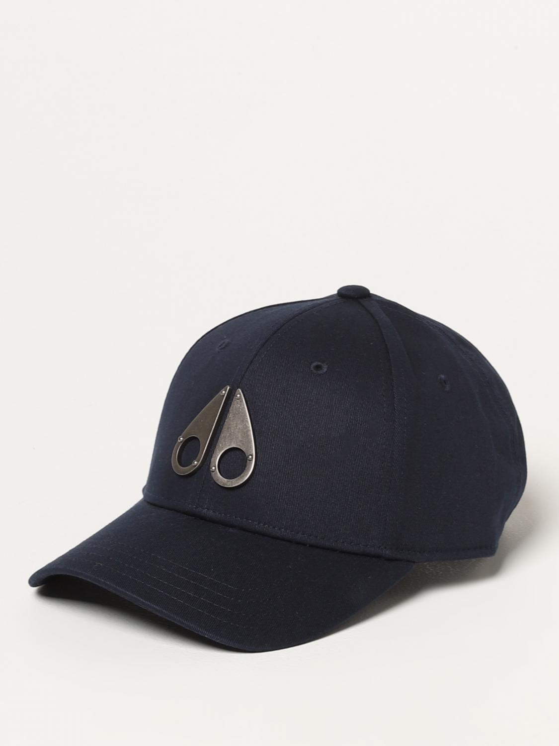 MOOSE KNUCKLES: Hat men - Blue | Moose Knuckles cappello M13MA534 ...