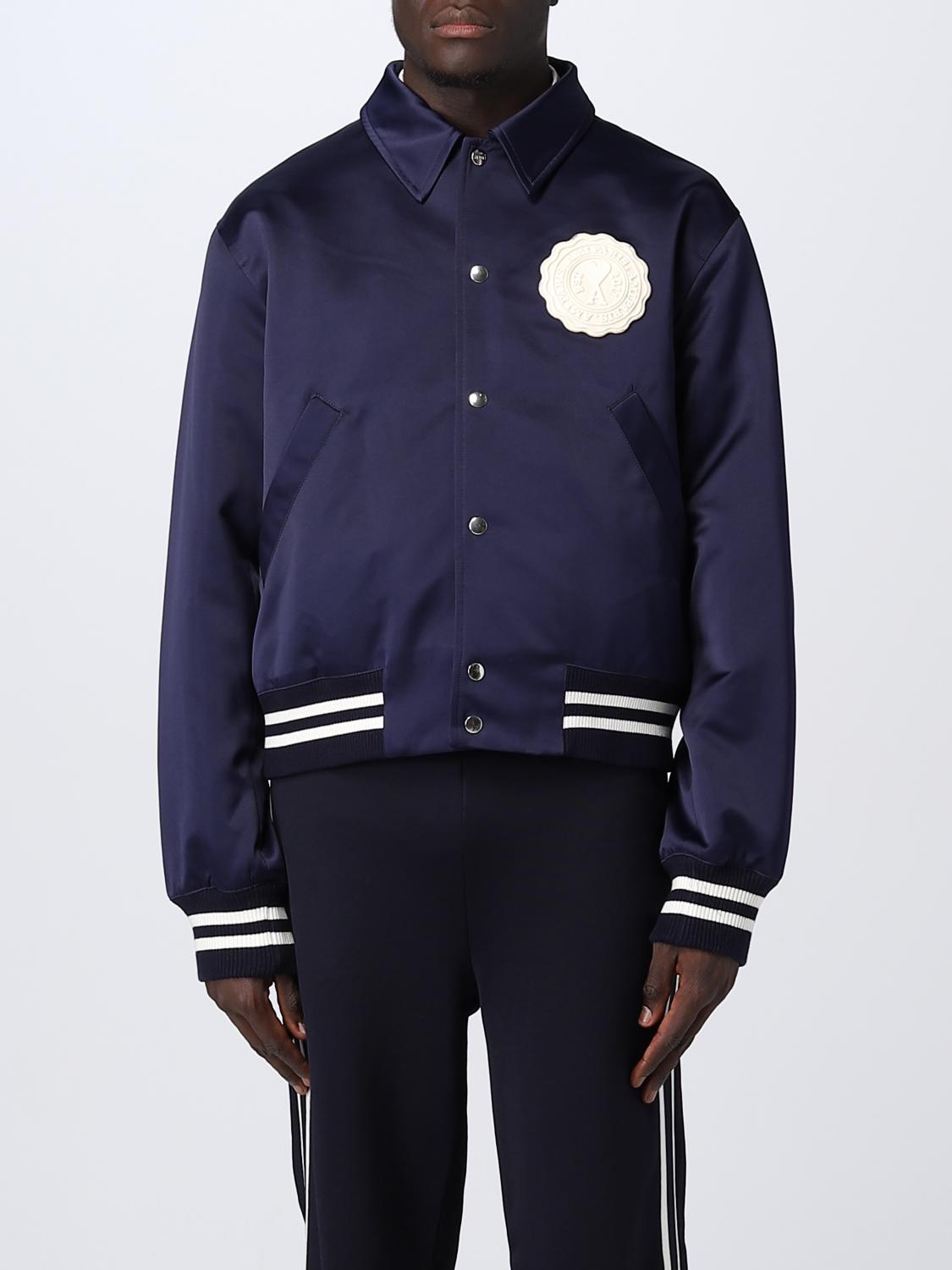AMI PARIS: Jacket men - Blue | Ami Paris jacket UJK219PL0011 online at ...