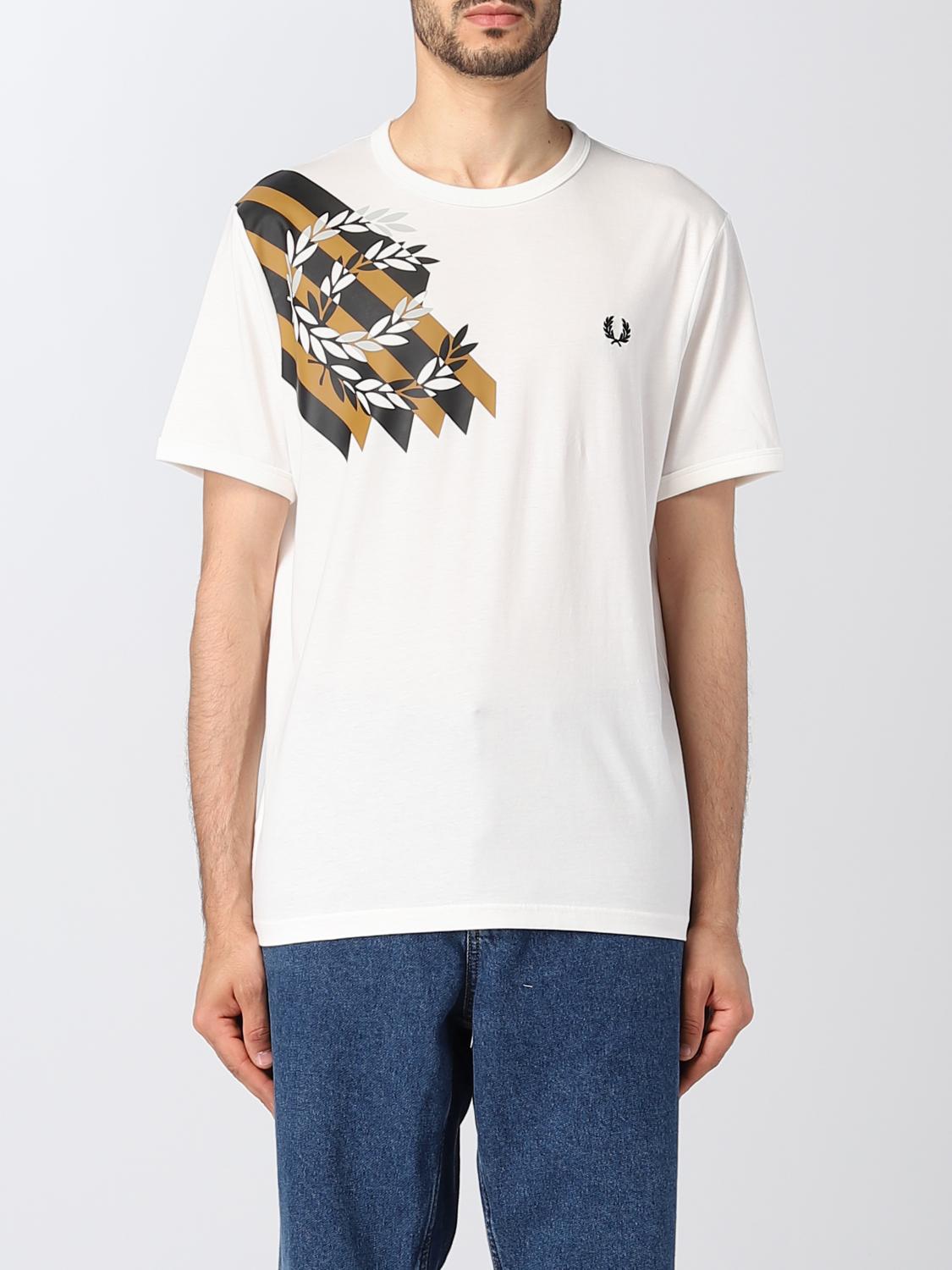 FRED PERRY: 티셔츠 남성 - 화이트 | GIGLIO.COM에서 Fred Perry 티셔츠 M5832 상품들을 온라인으로 ...