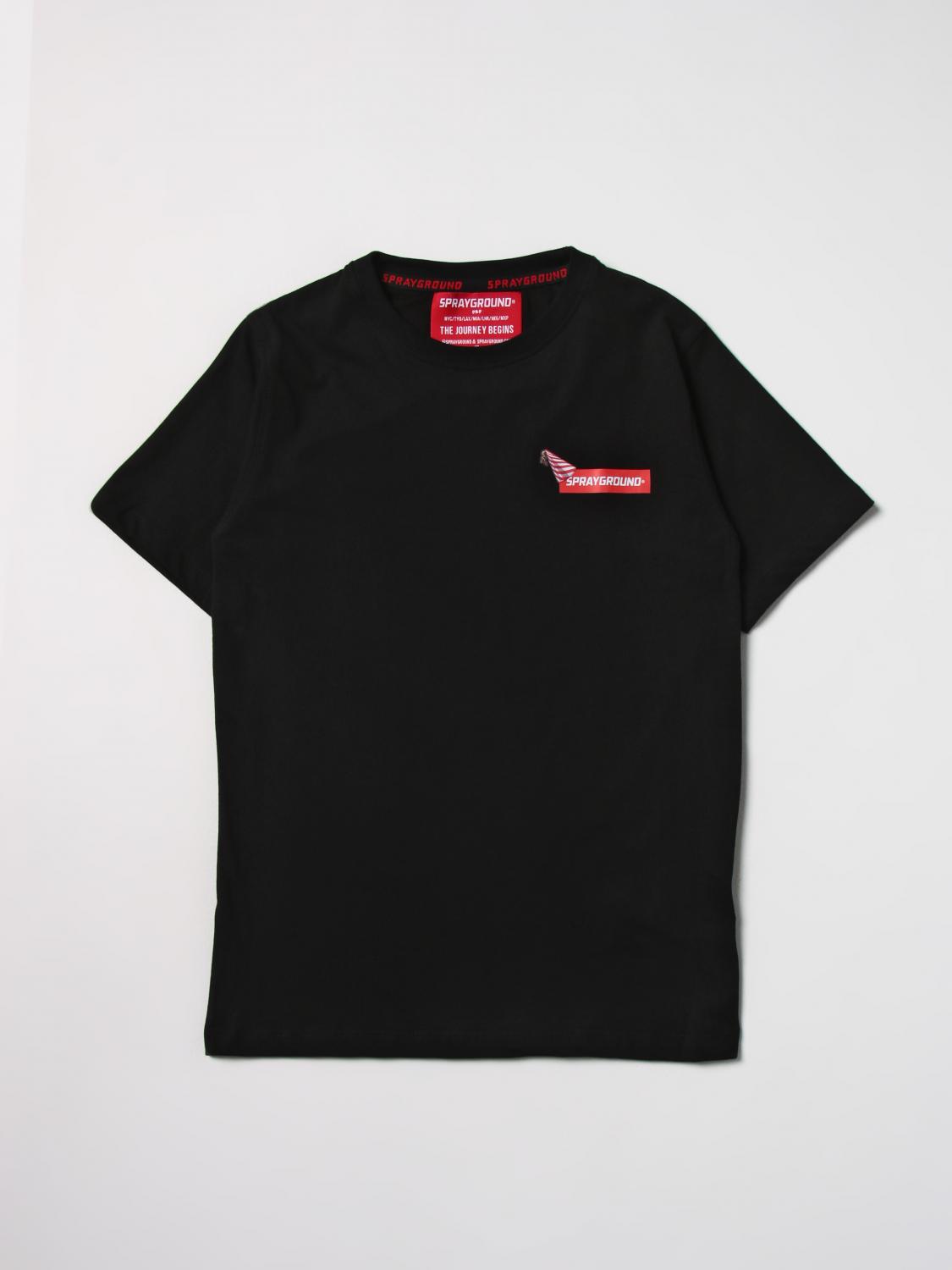 SPRAYGROUND: T-shirt kids - Black | Sprayground t-shirt SPY701 online ...