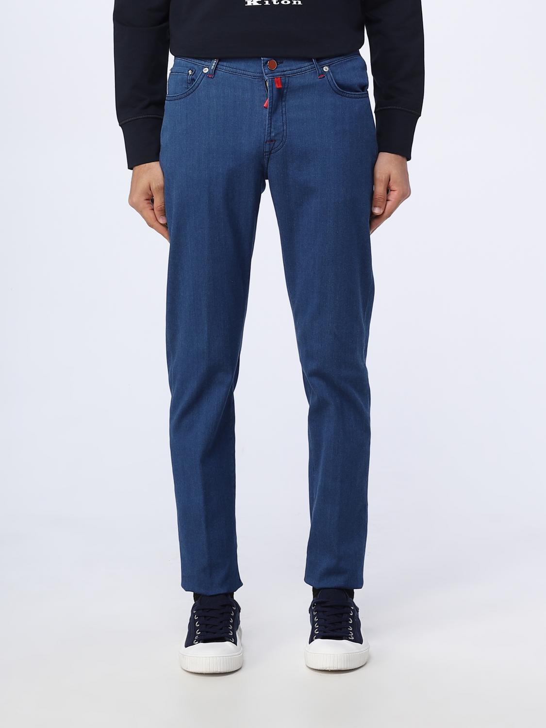 KITON: Jeans men - Denim | Kiton jeans UPNJSMJ0376A8 online at GIGLIO.COM