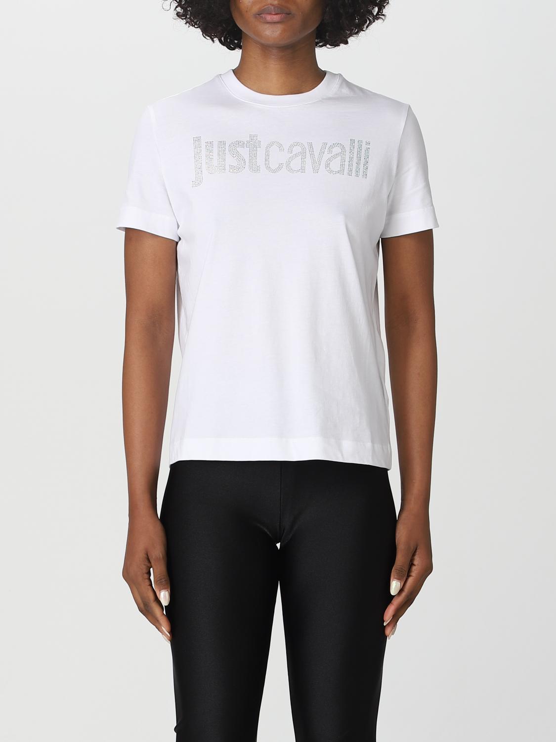 JUST CAVALLI: T-shirt woman - White | Just Cavalli t-shirt 74PBHE01CJ110 online at GIGLIO.COM