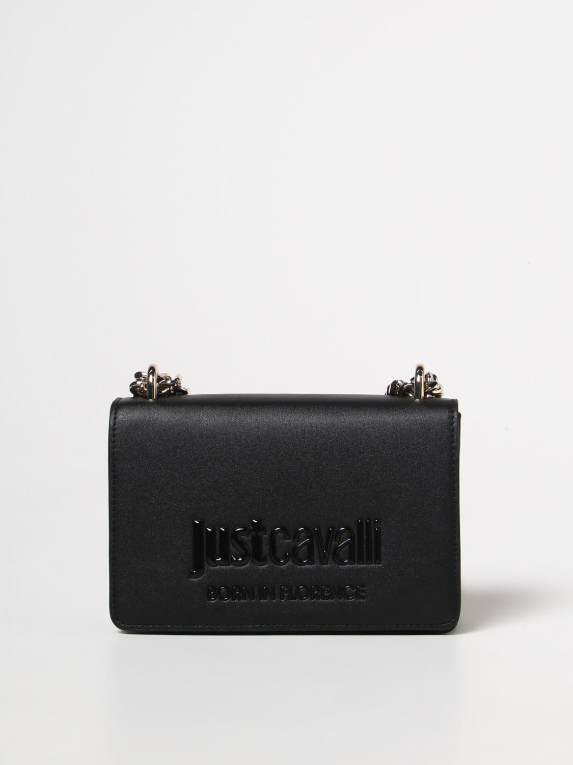 JUST CAVALLI: Handbag woman - Black | Just Cavalli shoulder bag ...