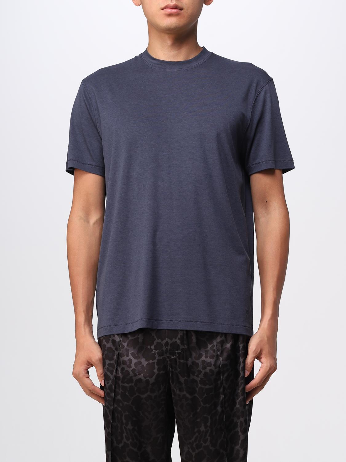 TOM FORD: t-shirt in cotton and lyocell - Blue | Tom Ford t-shirt ...