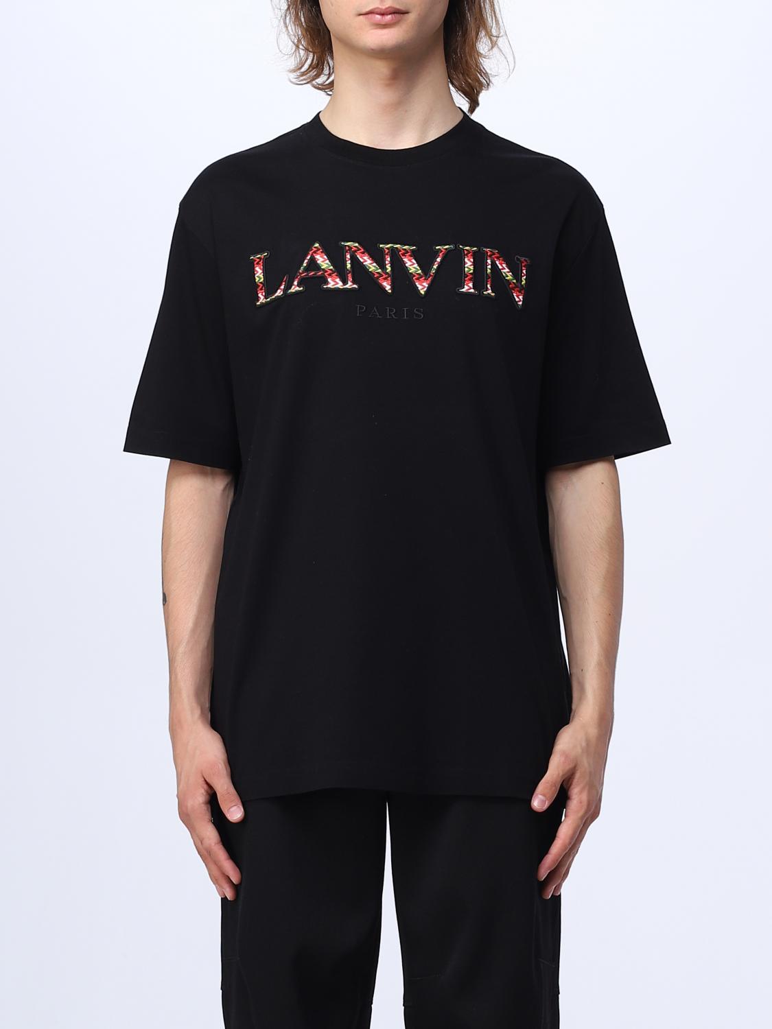 LANVIN: T-shirt men - Black | Lanvin t-shirt RMTS0010J207A23 online at GIGLIO.COM