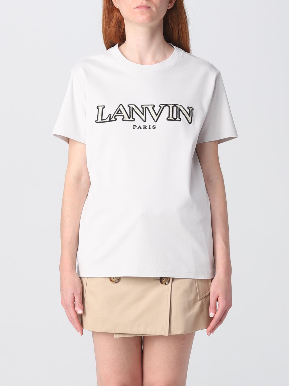 LANVIN: T-shirt woman - Beige | Lanvin t-shirt RWTS0030J207A23 online at GIGLIO.COM