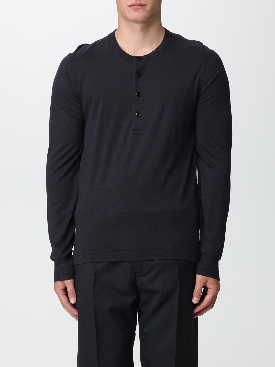 TOM FORD: t-shirt in lyocell blend - Black | Tom Ford t-shirt ...