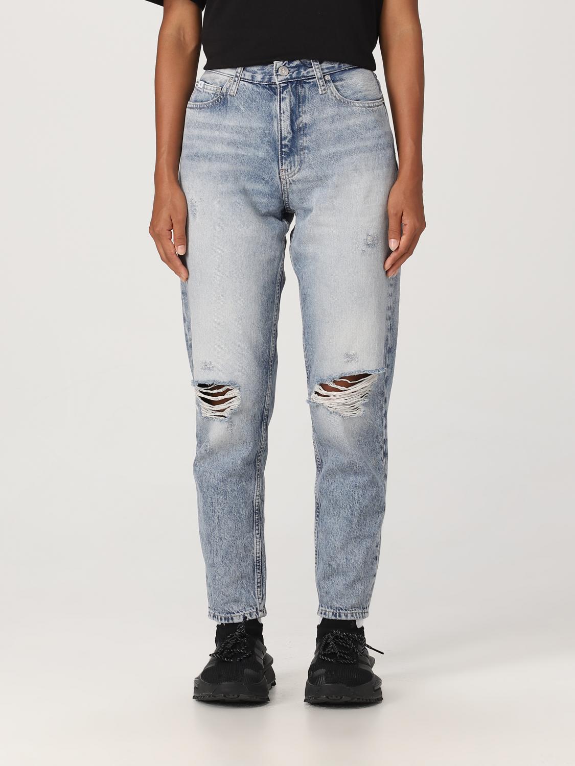 CALVIN KLEIN JEANS: Jeans woman - Denim | Calvin Klein Jeans jeans J20J221245 online at GIGLIO.COM