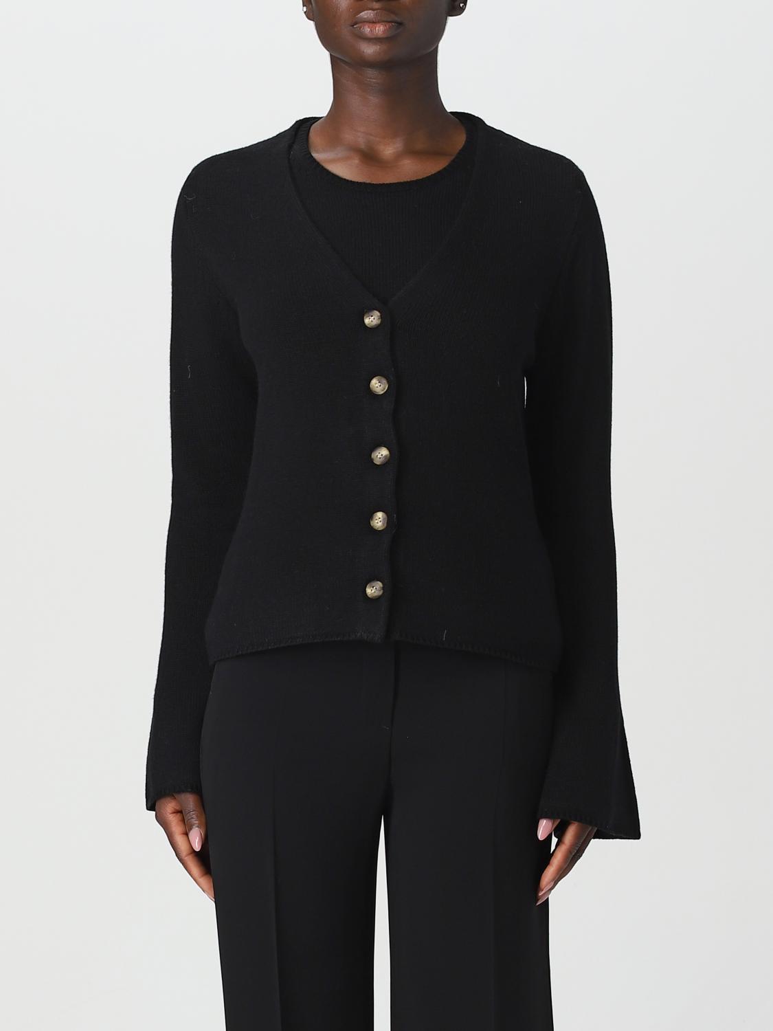 BY MALENE BIRGER: Cardigan in lana - Nero | Cardigan by Malene Birger ...