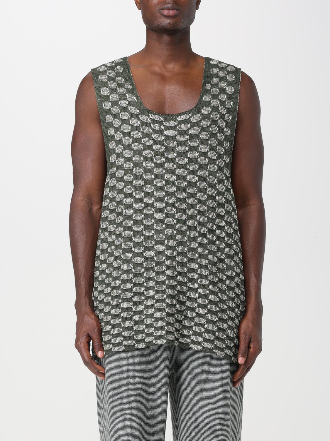 ISA BOULDER: pointelle tank top - Green | Isa Boulder tank top SS23M44 ...