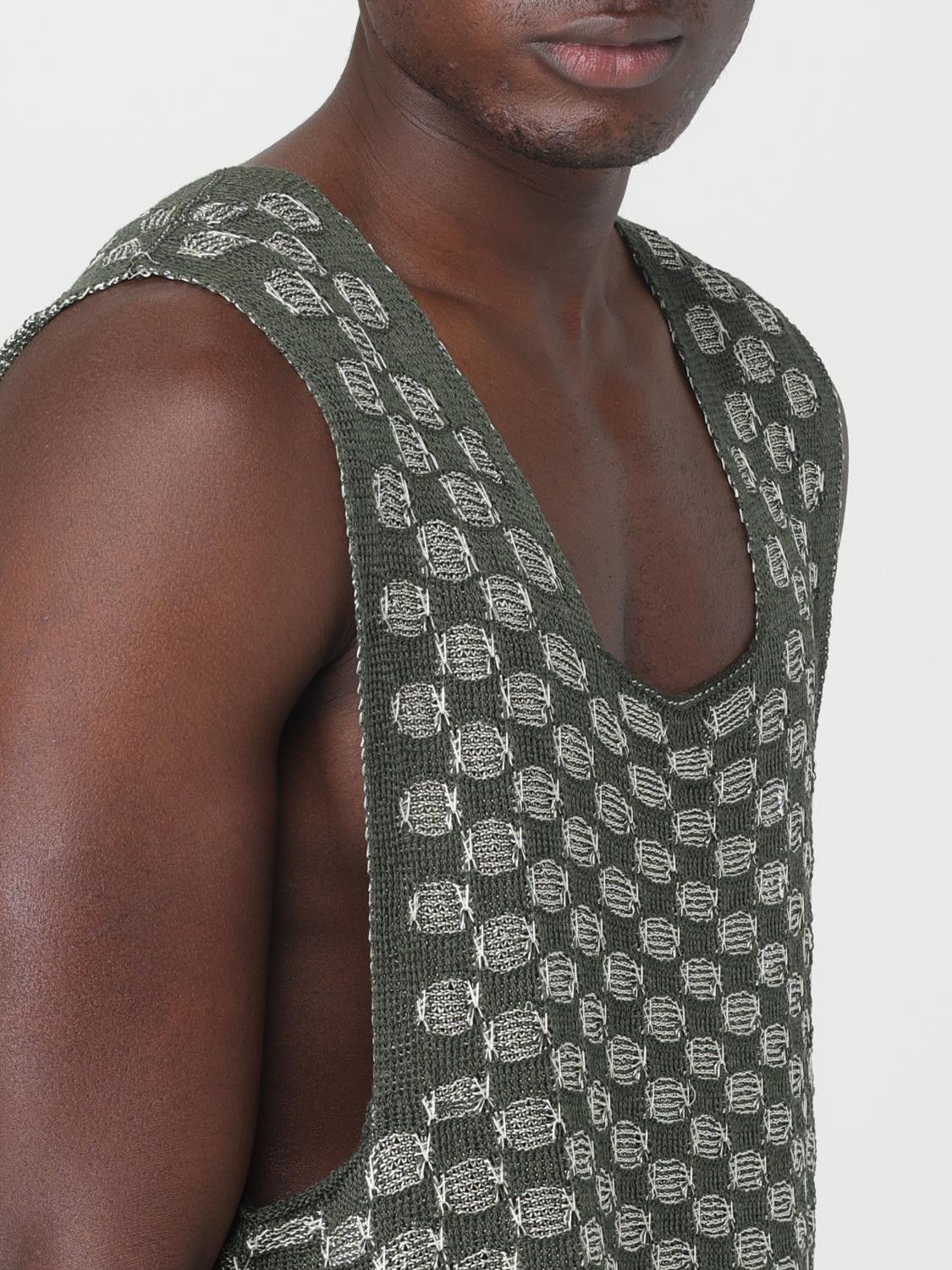 Isa Boulder pointelle tank top - Green | SS23M44 | GIGLIO.COM
