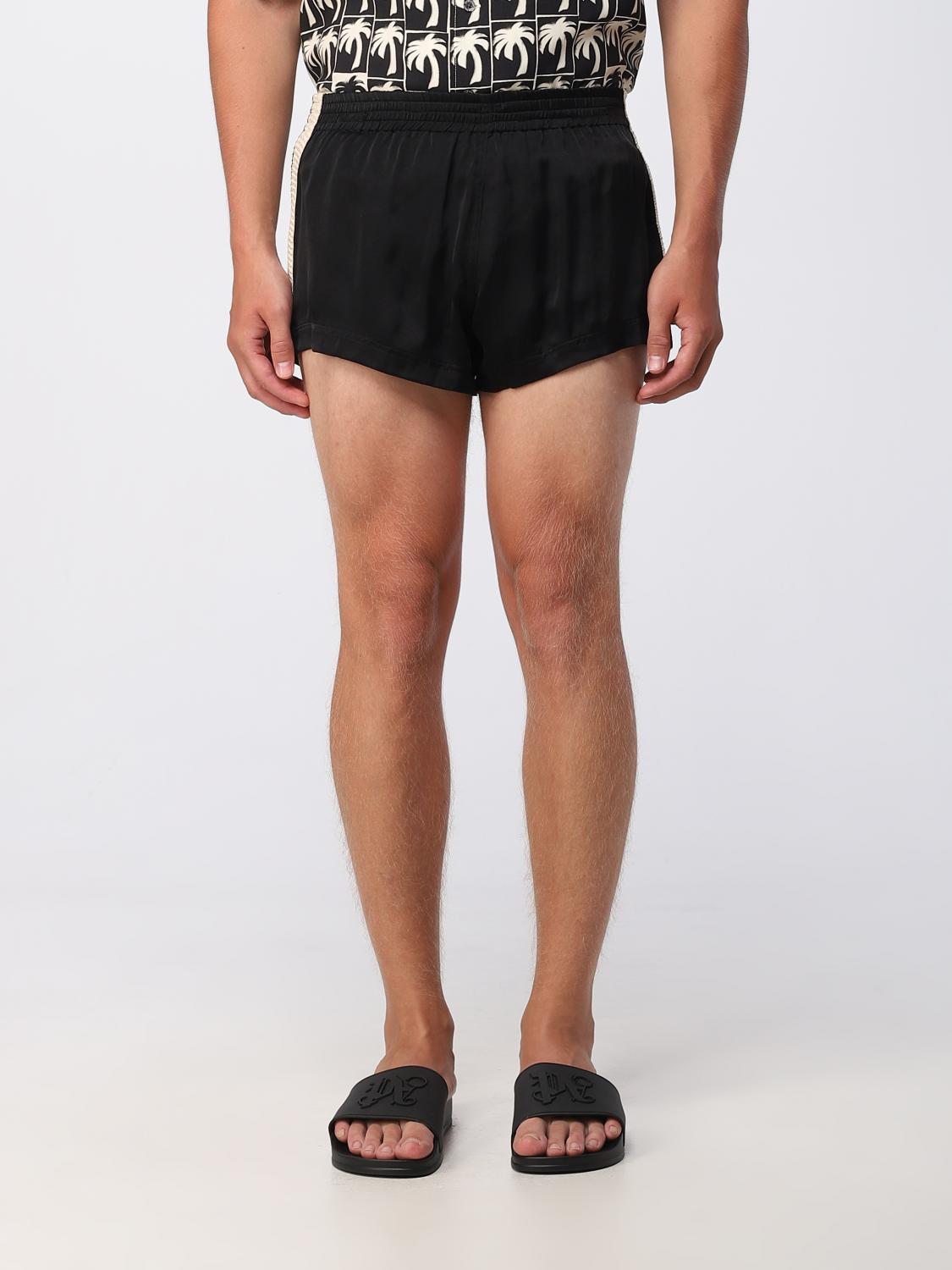 PALM ANGELS: Short men - Black | Palm Angels shorts PMCI015E23FLE001 ...