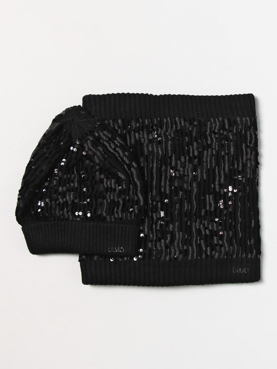 LIU JO: Set 2 pezzi in misto viscosa e paillettes - Nero | Set Liu Jo ...