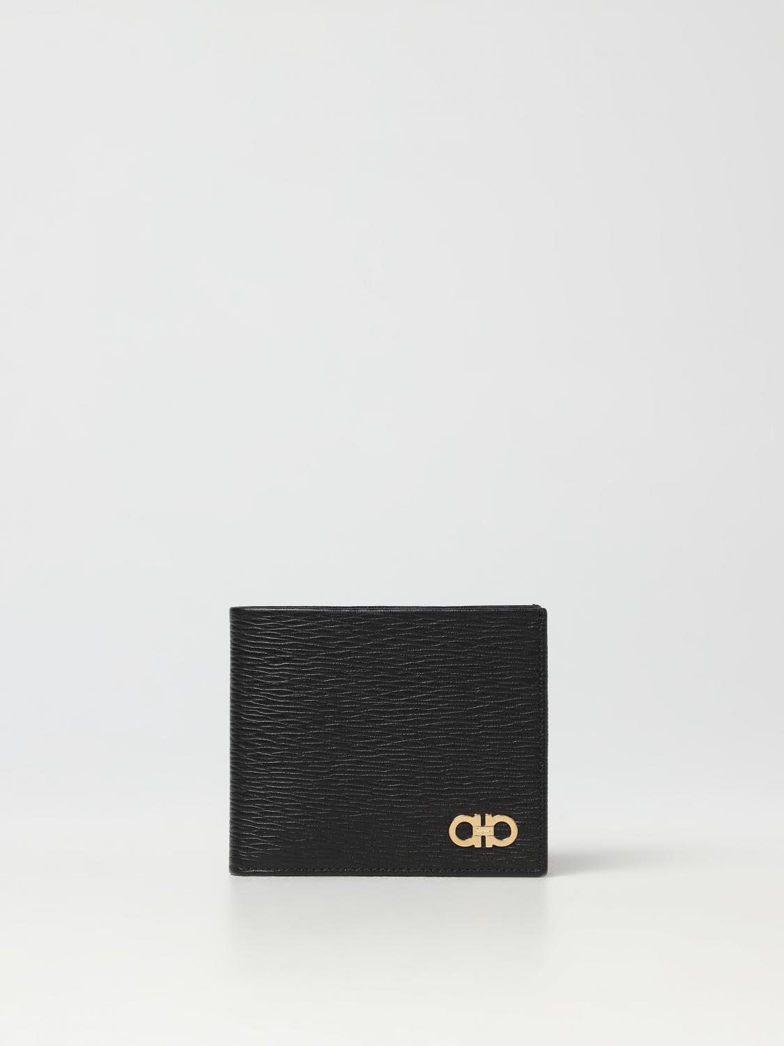 FERRAGAMO: leather wallet - Black | Ferragamo wallet 66A063 685950 ...