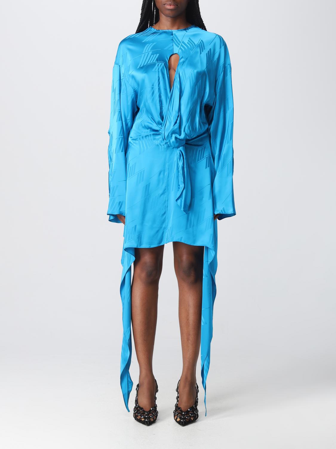 THE ATTICO: Dress woman - Blue | The Attico dress 237WCA206V053 online ...