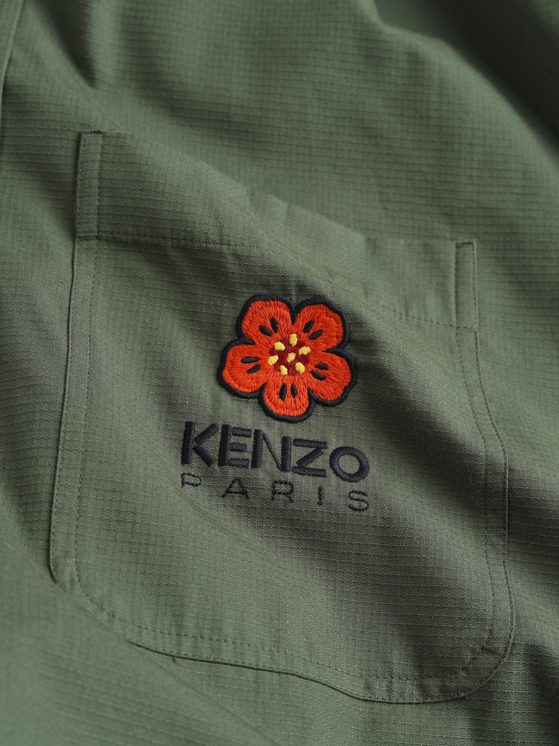 KENZO: shirt in cotton - Green | Kenzo shirt FD65CH5079LA KENZO: shirt in cotton - Green | Kenzo shirt FD65CH5079LA