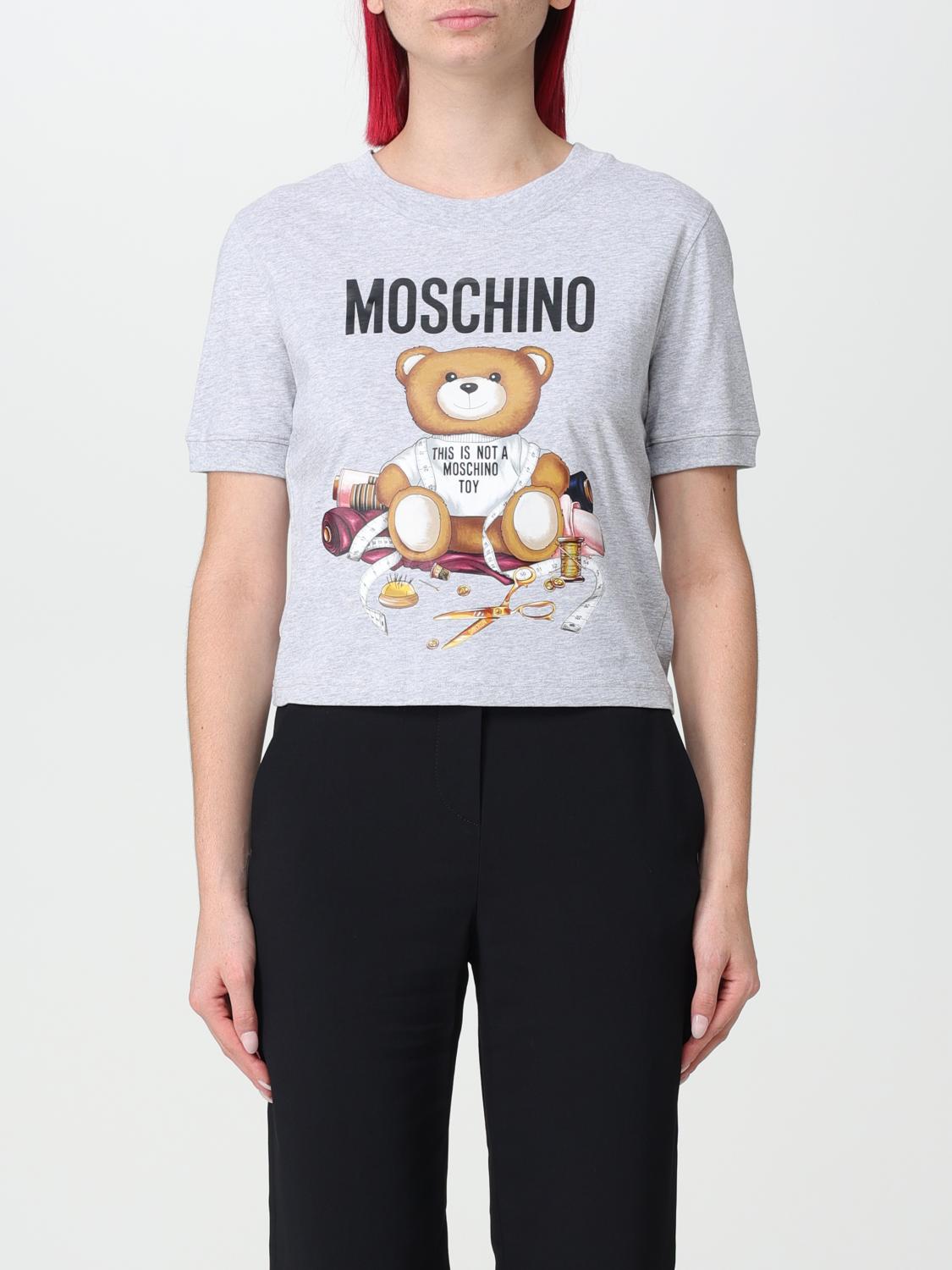 MOSCHINO COUTURE: cotton t-shirt - Grey | Moschino Couture t-shirt 07115541 online at GIGLIO.COM