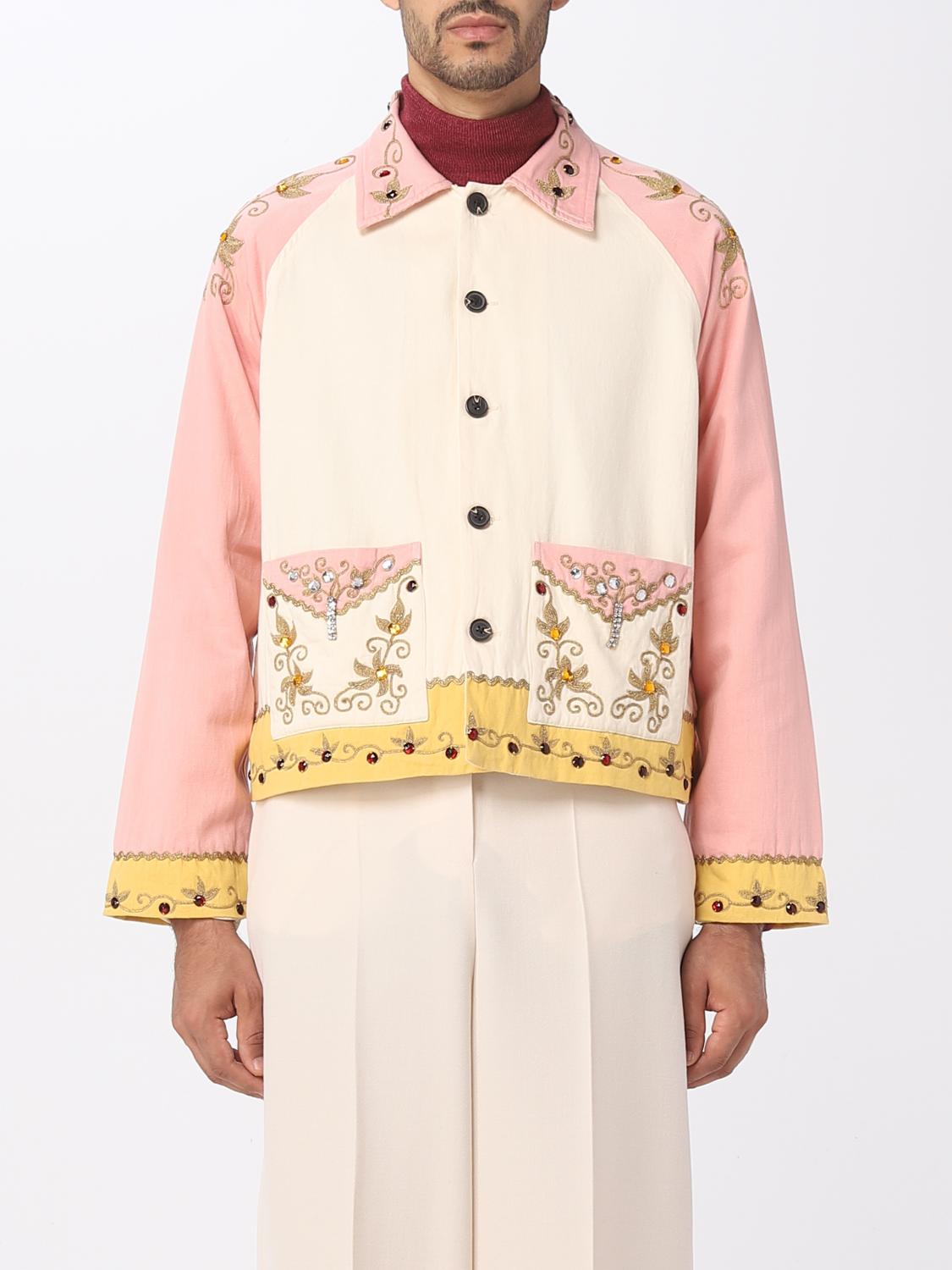 BODE: Jacket men - Pink | Bode jacket MRS23OW04 online at GIGLIO.COM