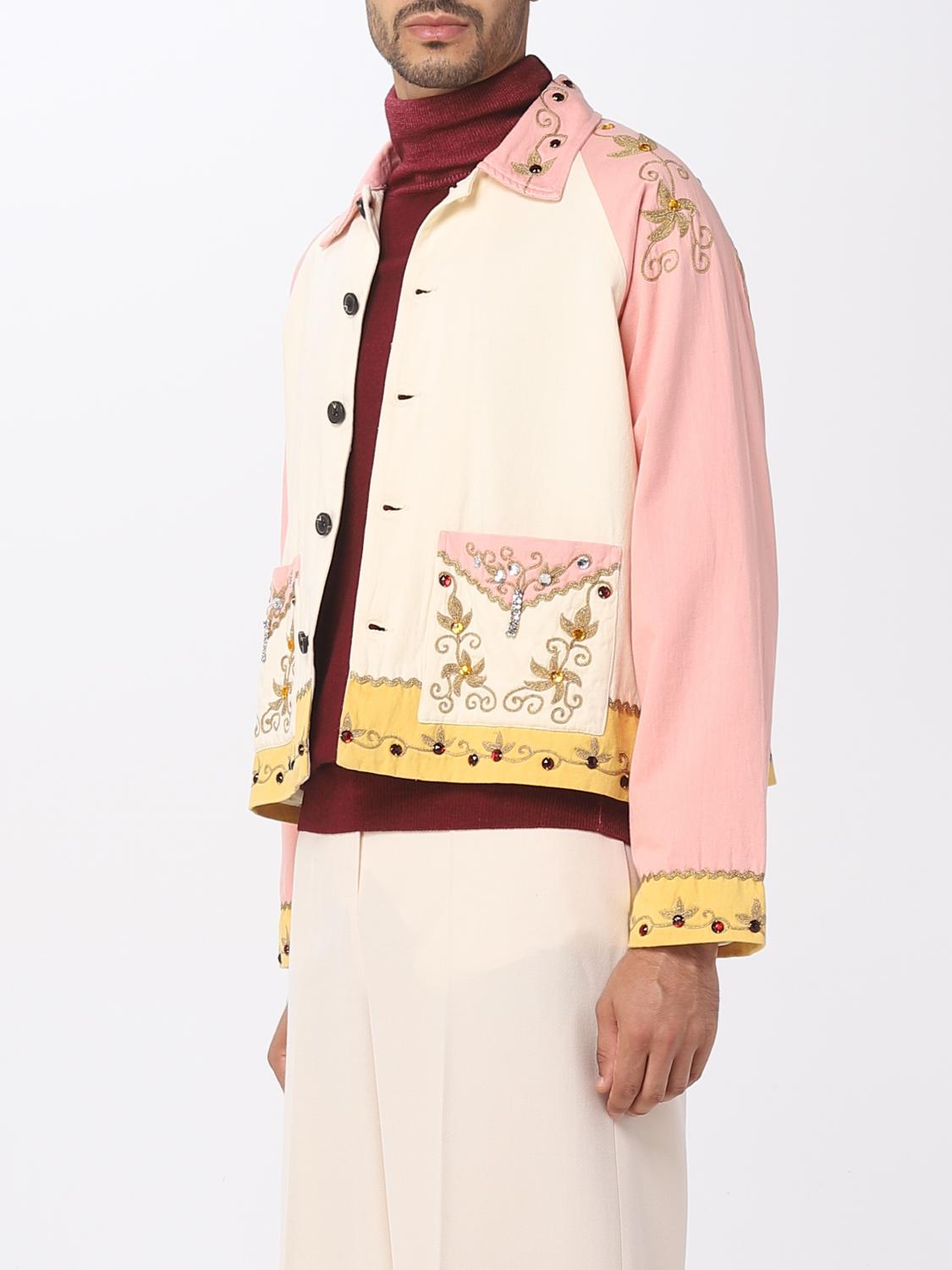 BODE: Jacket men - Pink | Bode jacket MRS23OW04 online at GIGLIO.COM