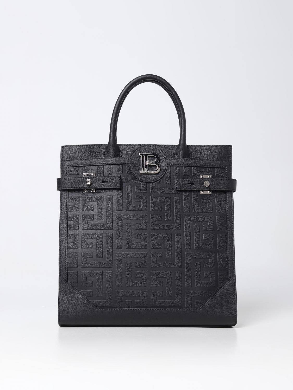 BALMAIN: B-Buzz bag in leather - Black | Balmain bags BM1FE185LPGE ...
