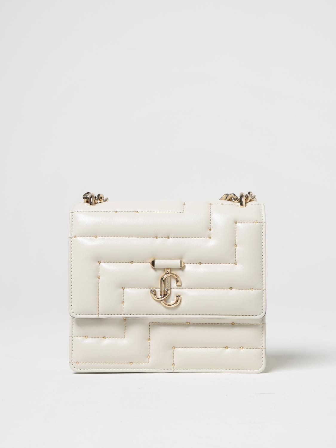 JIMMY CHOO: Avenue bag in quilted nappa - White | Jimmy Choo shoulder ...