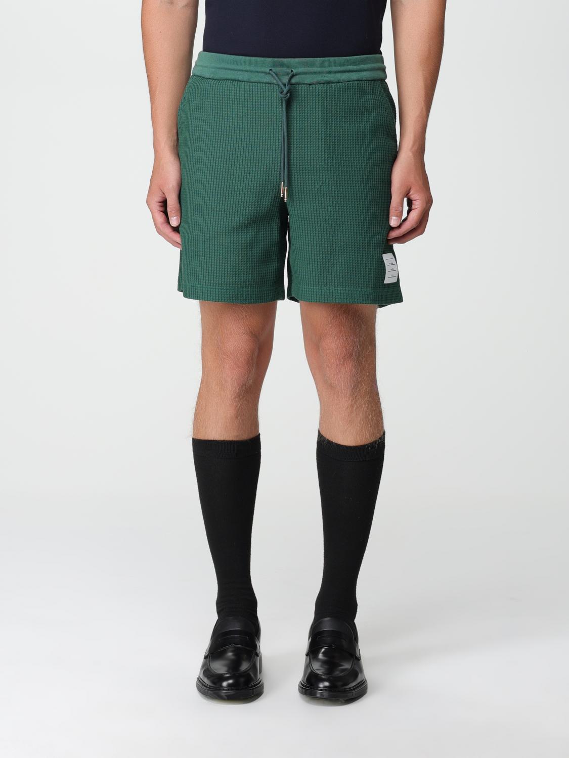 THOM BROWNE: cotton shorts - Green | Thom Browne short MJQ135AJ0003 ...